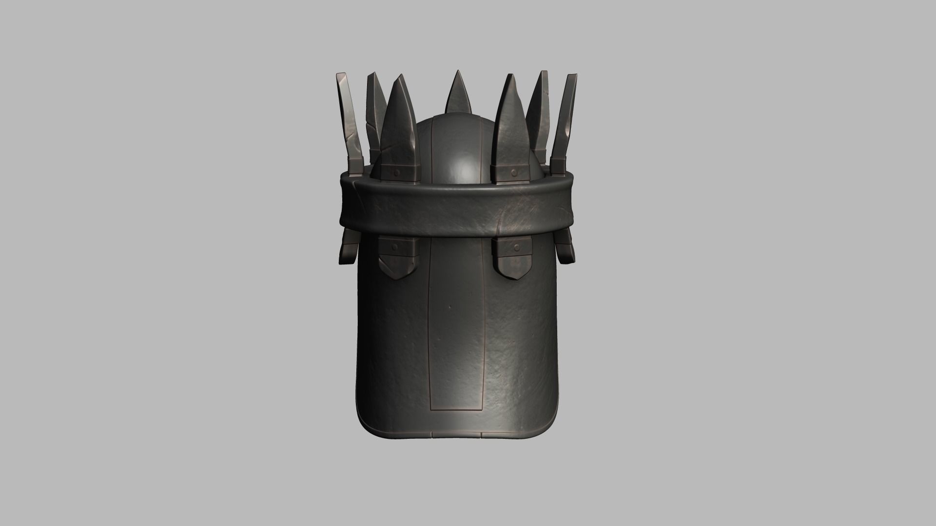 3D model Rust Crown Helmet - Character Design PBR VR / AR / low-poly ...