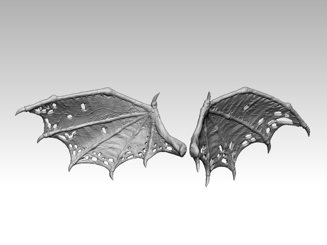 demon wing 3D model 3D printable | CGTrader