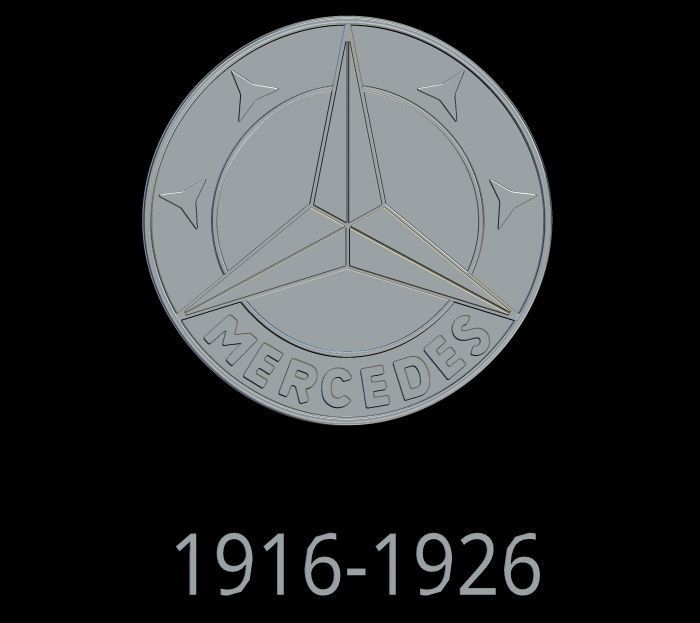 Mercedes Benz Logo Set 1902 to 2021 keychain AMG File STL 3D model 3D ...