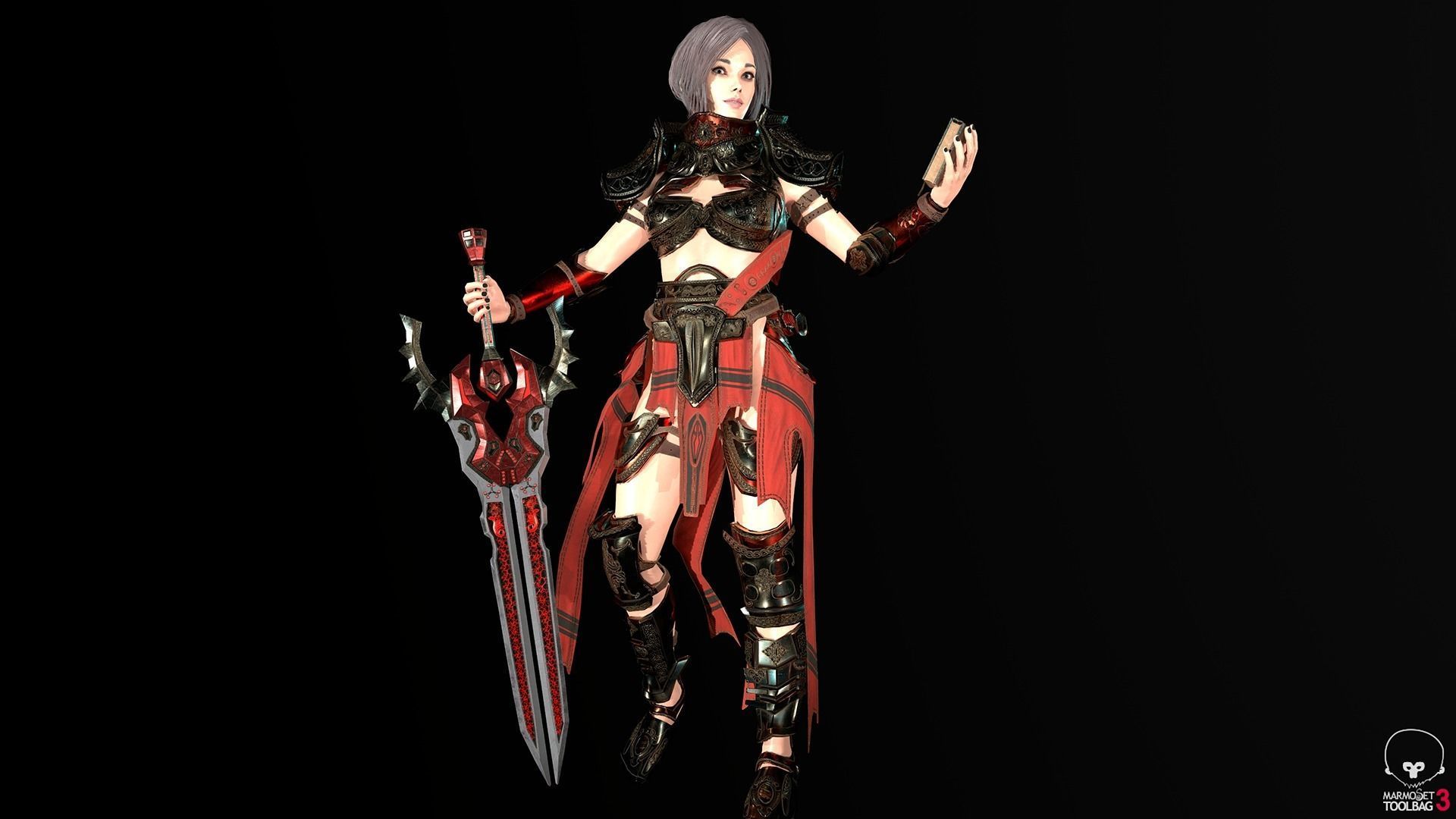 3D model Paladin Woman VR / AR / low-poly rigged | CGTrader