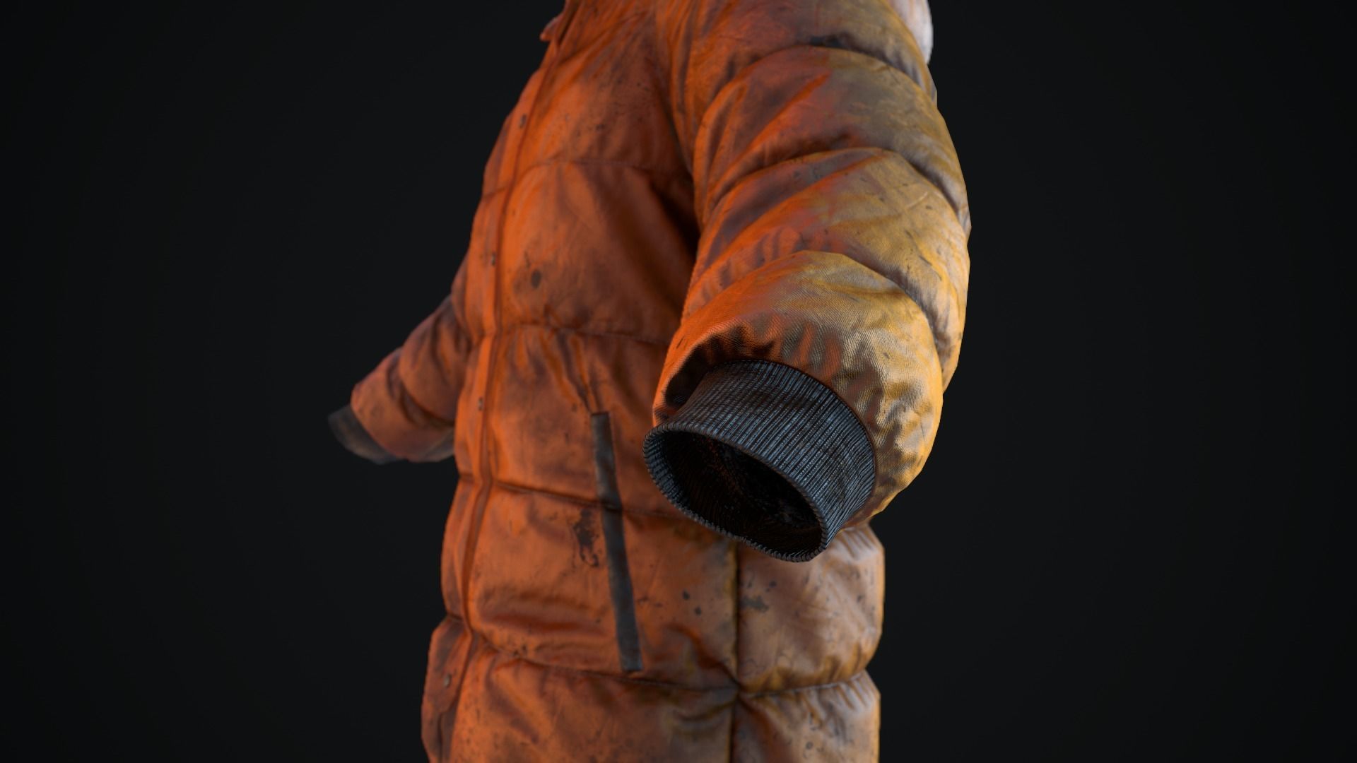 3D model Dirty winter jacket VR / AR / low-poly | CGTrader