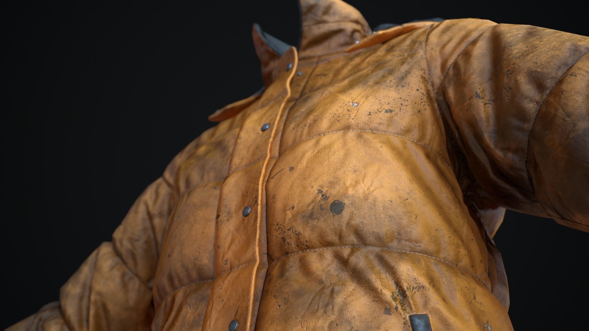 3D model Dirty winter jacket VR / AR / low-poly | CGTrader