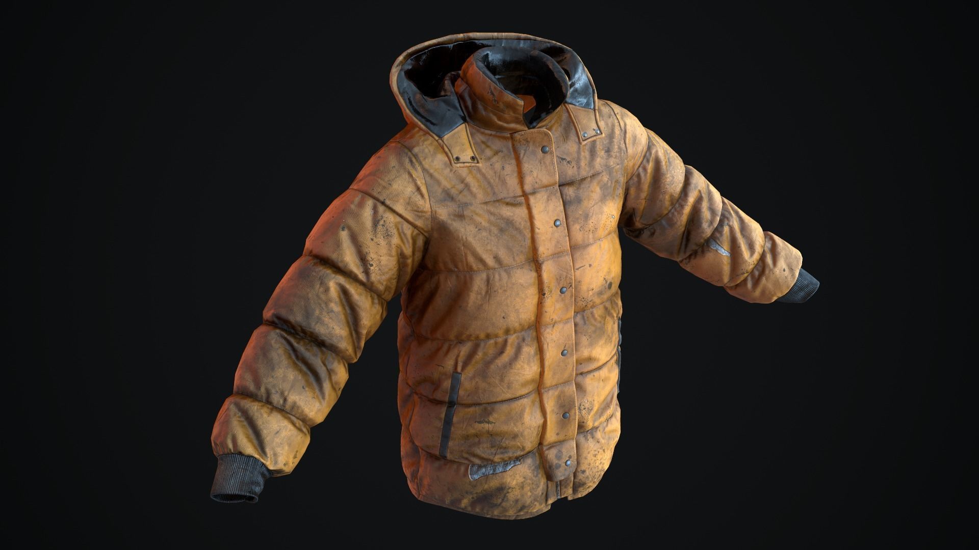 3D model Dirty winter jacket VR / AR / low-poly | CGTrader