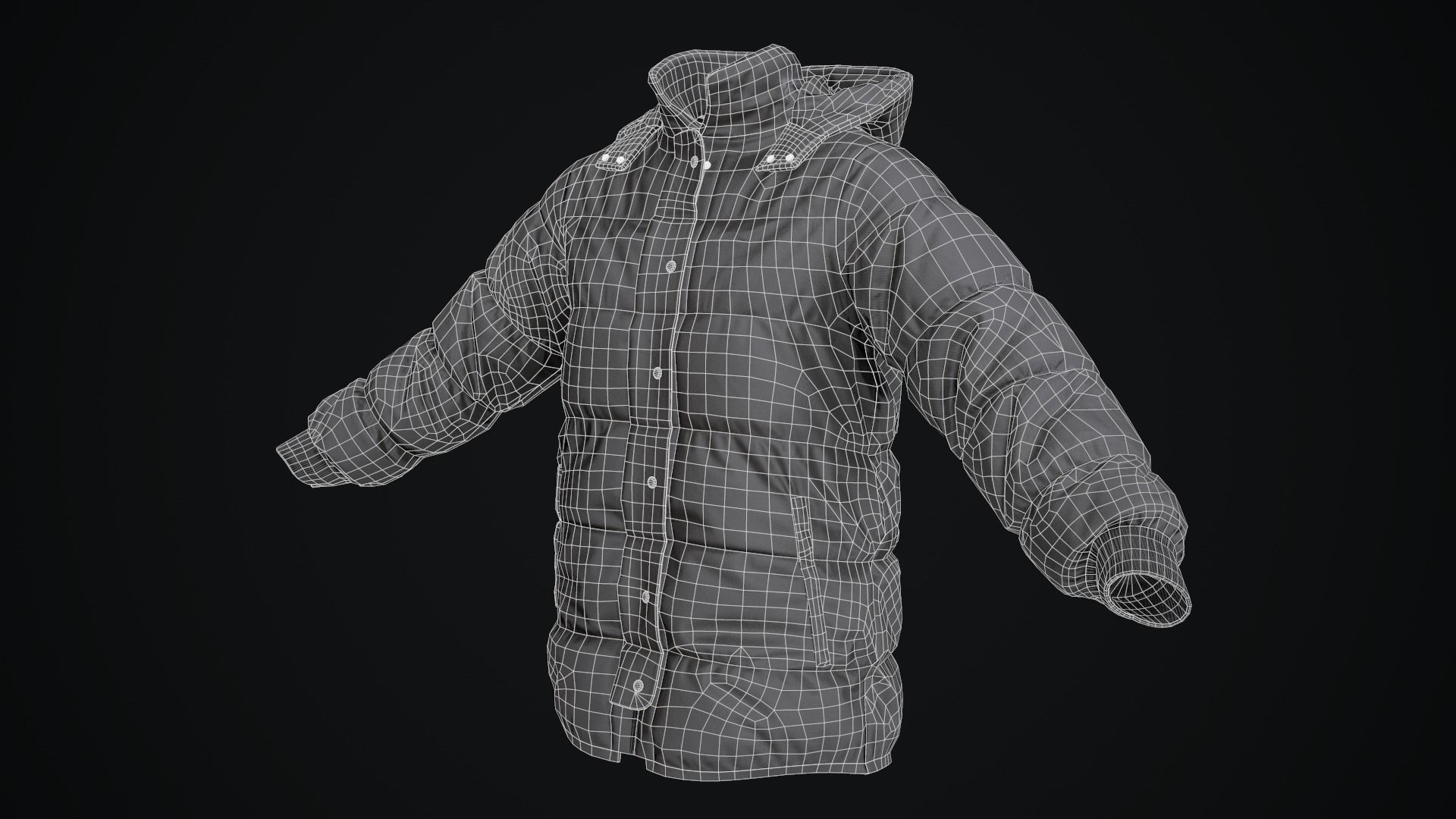 3D model Dirty winter jacket VR / AR / low-poly | CGTrader