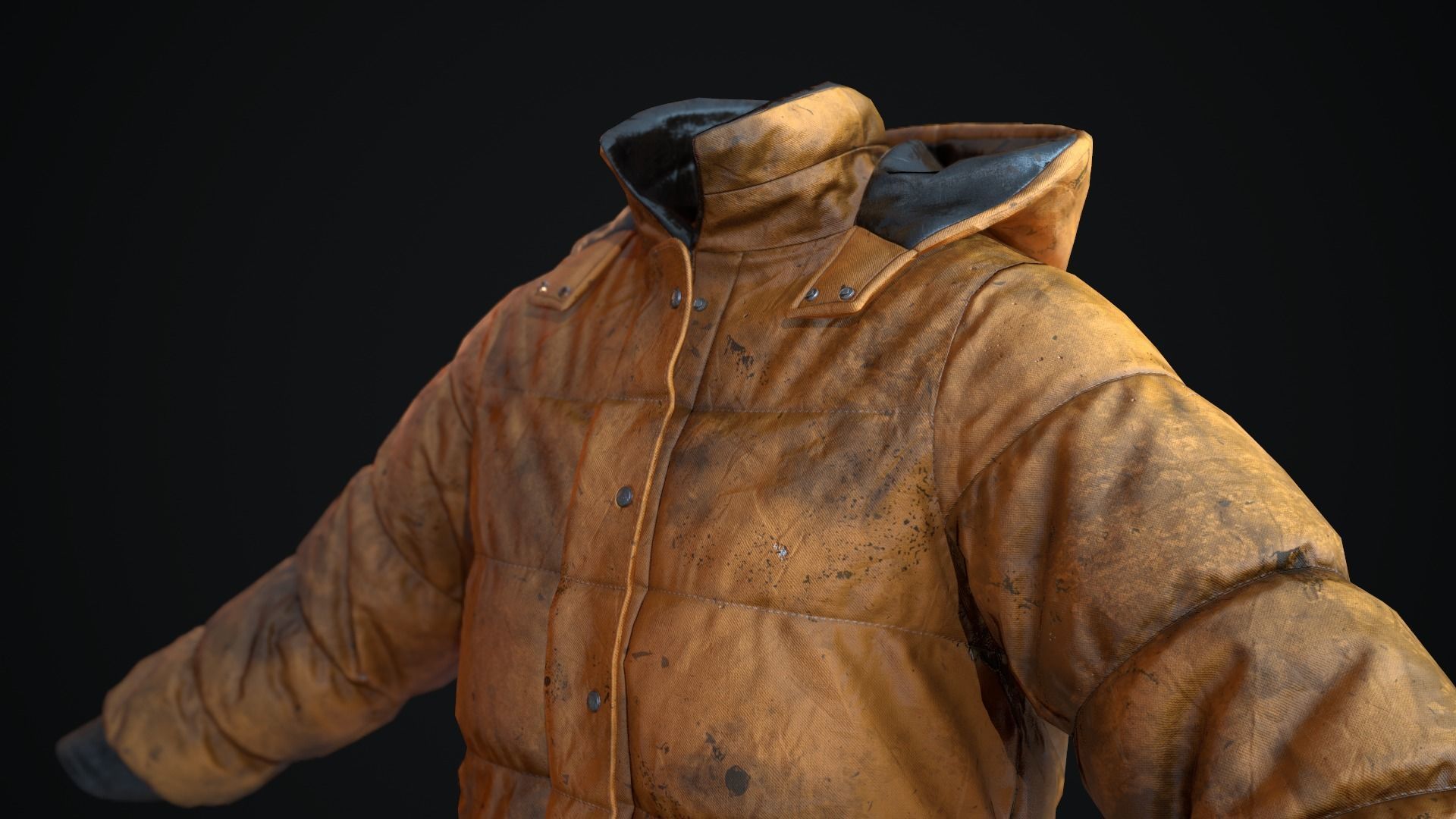 3D model Dirty winter jacket VR / AR / low-poly | CGTrader