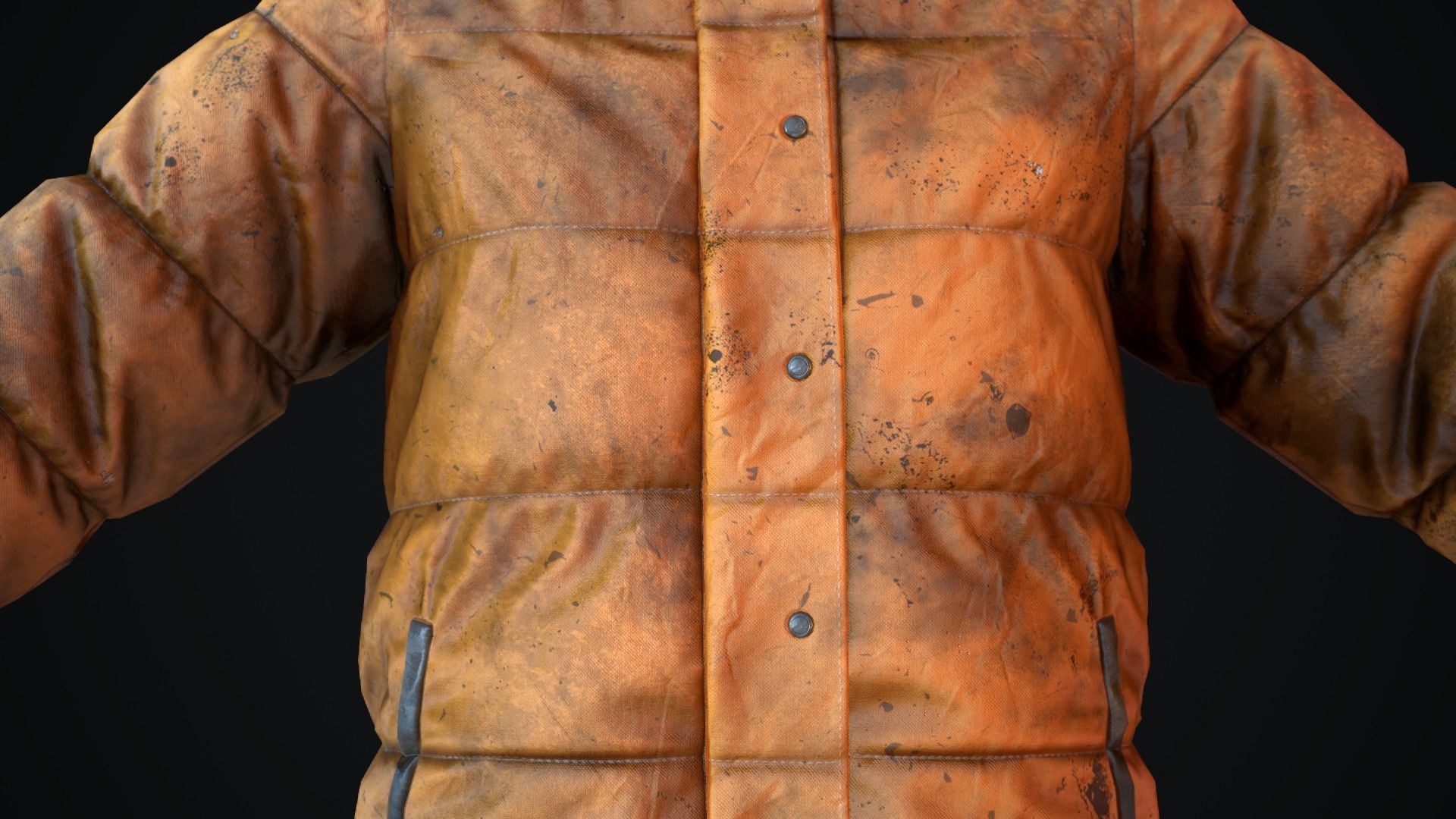 3D model Dirty winter jacket VR / AR / low-poly | CGTrader