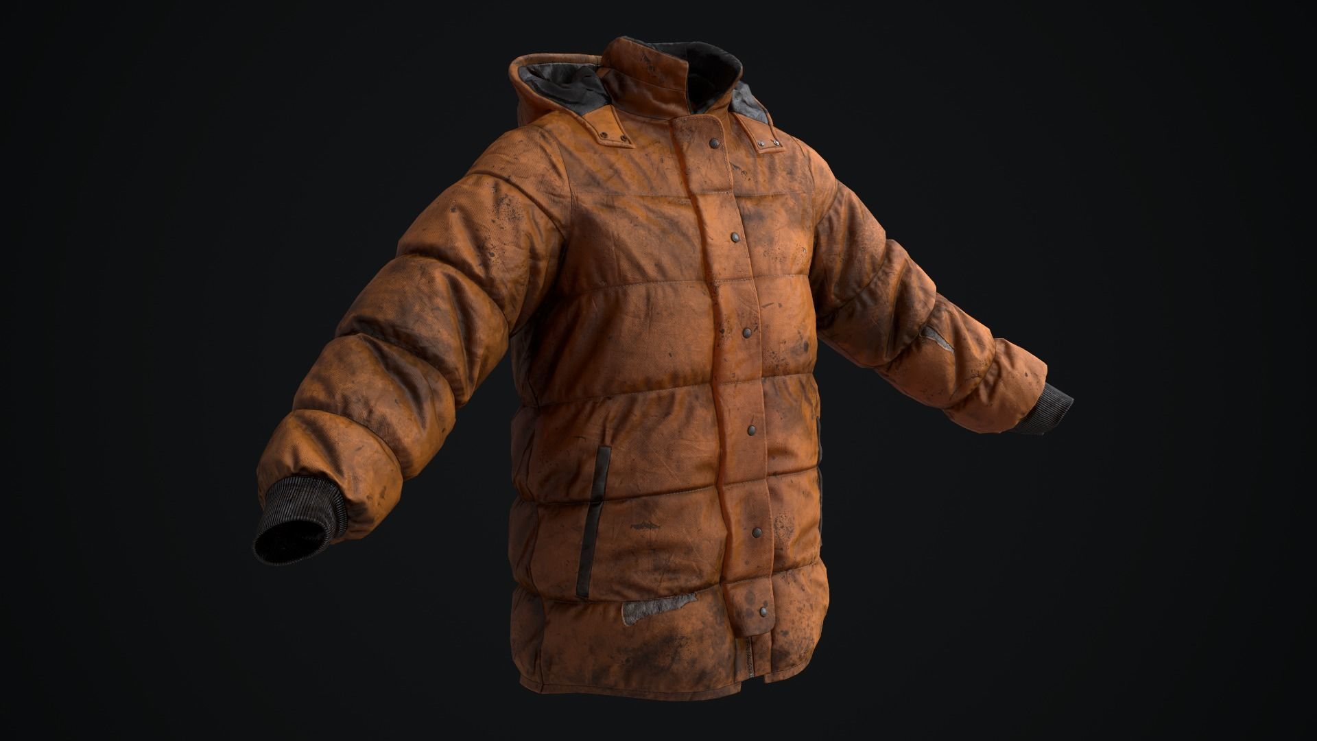 3D model Dirty winter jacket VR / AR / low-poly | CGTrader