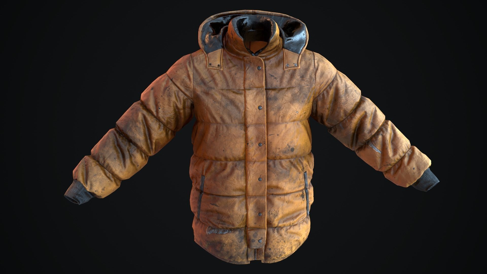 3D model Dirty winter jacket VR / AR / low-poly | CGTrader