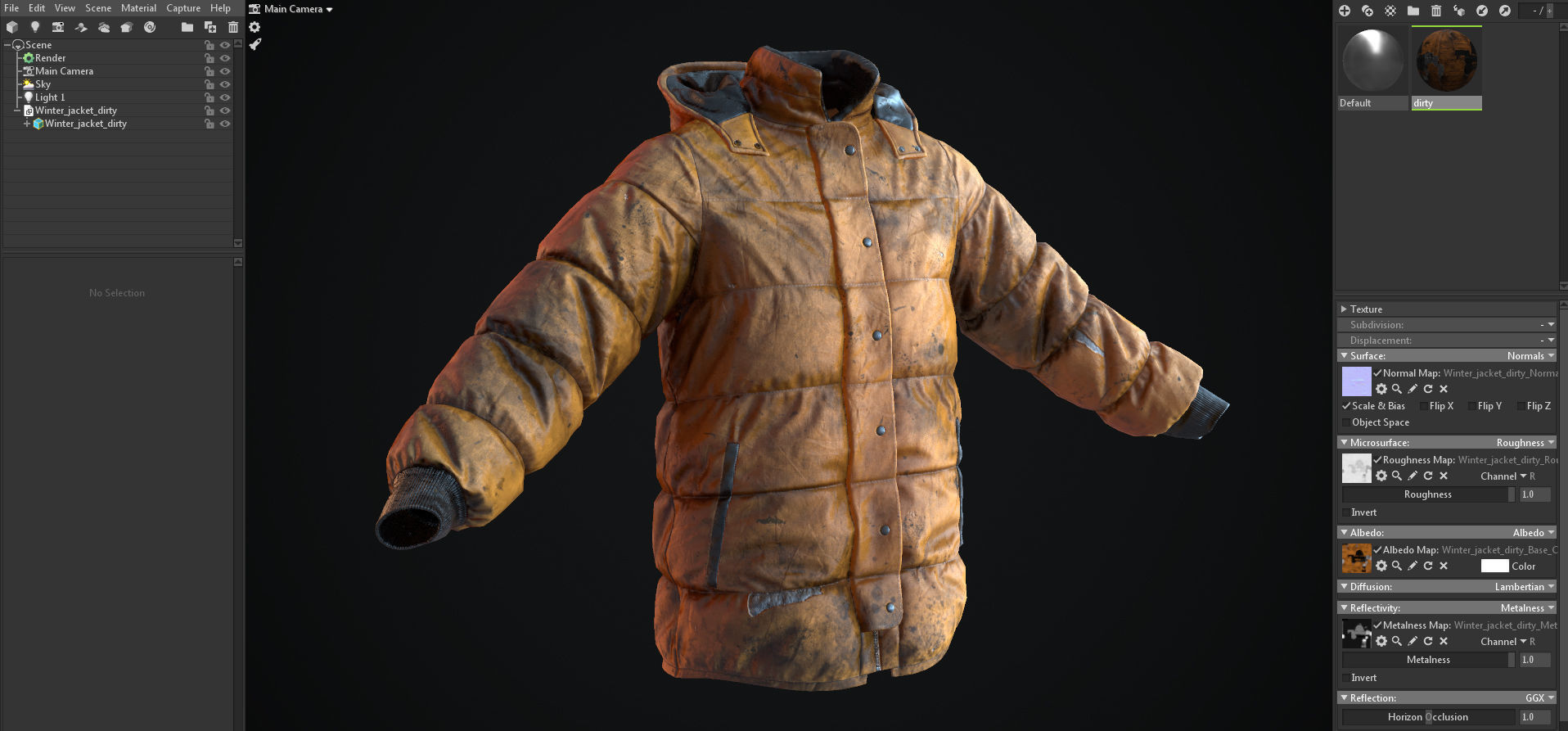 3D model Dirty winter jacket VR / AR / low-poly | CGTrader
