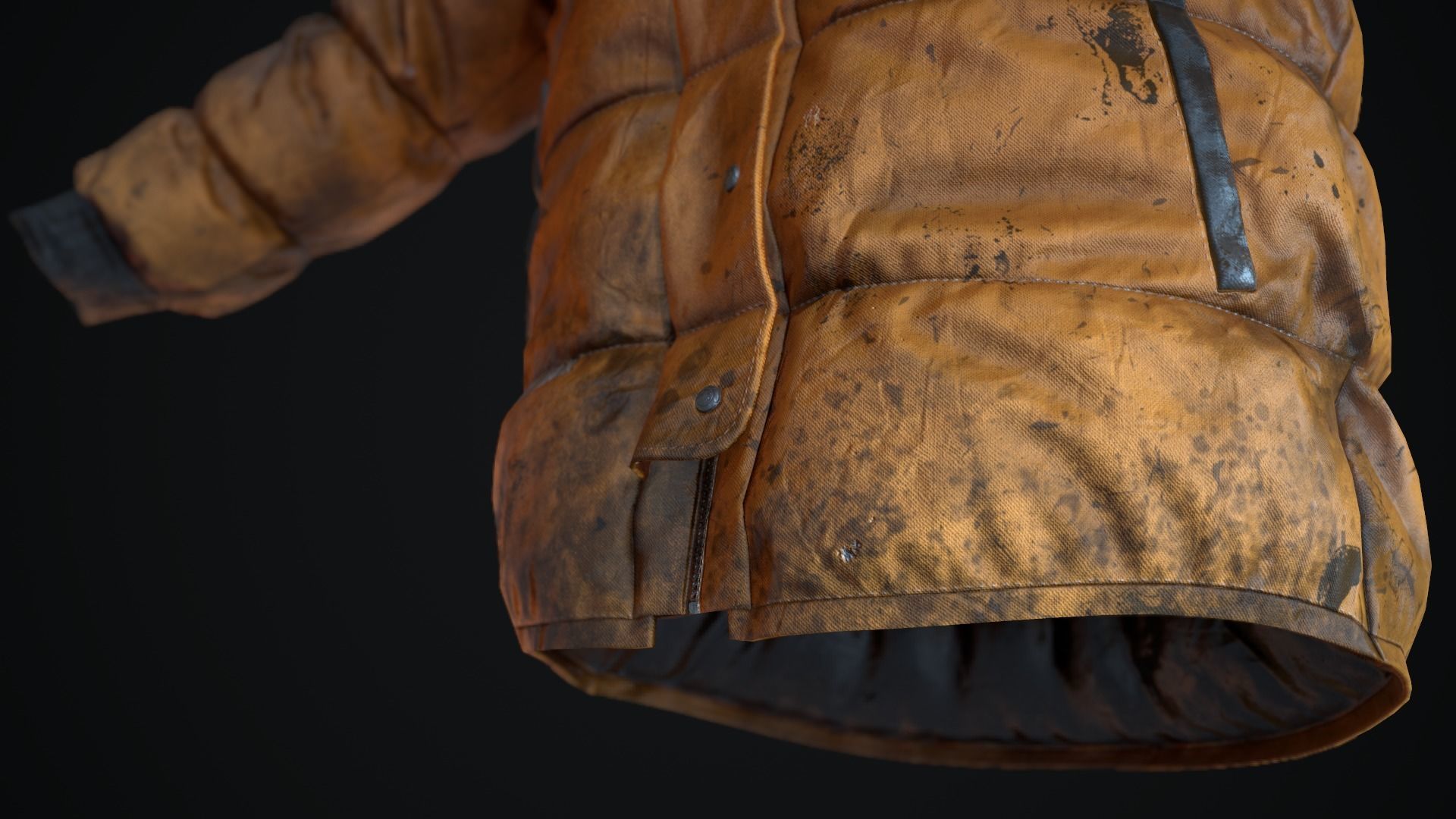 3D model Dirty winter jacket VR / AR / low-poly | CGTrader