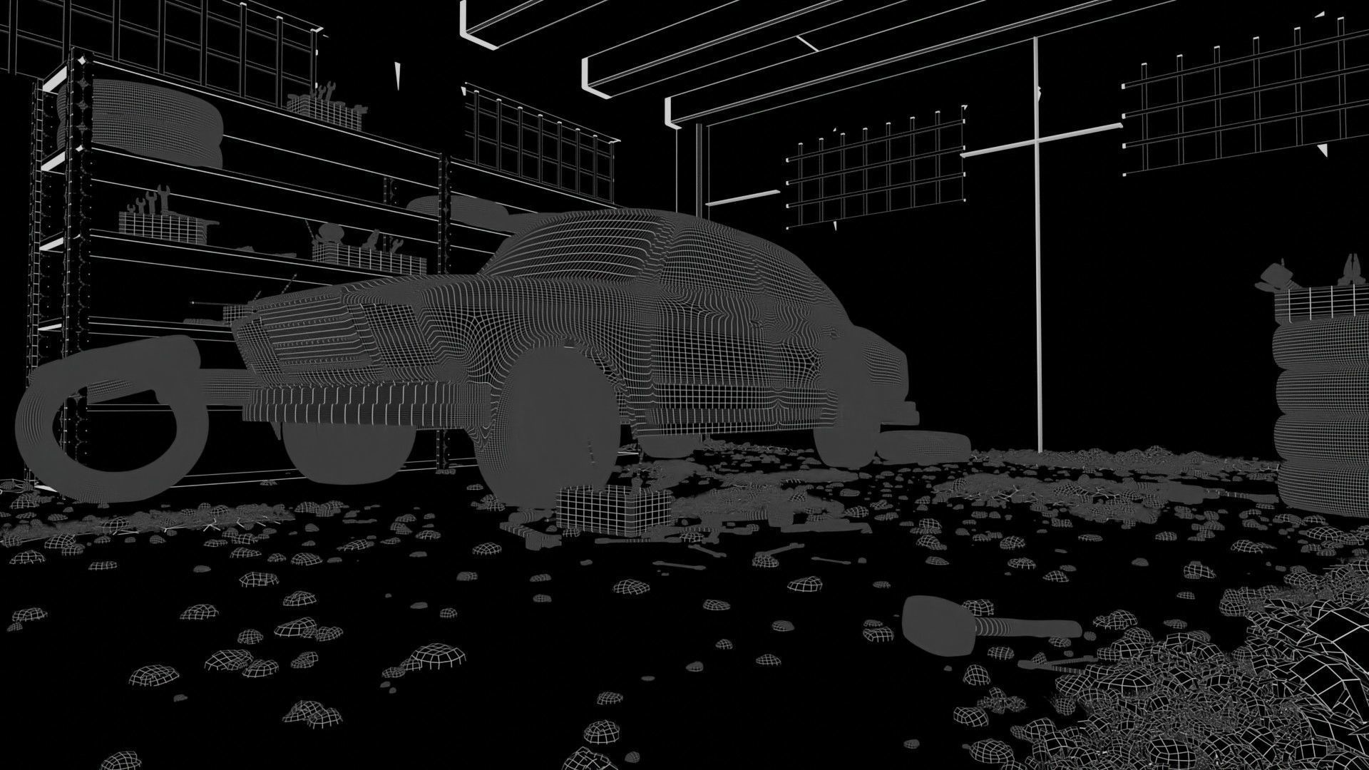 Garage Scene 3D model | CGTrader