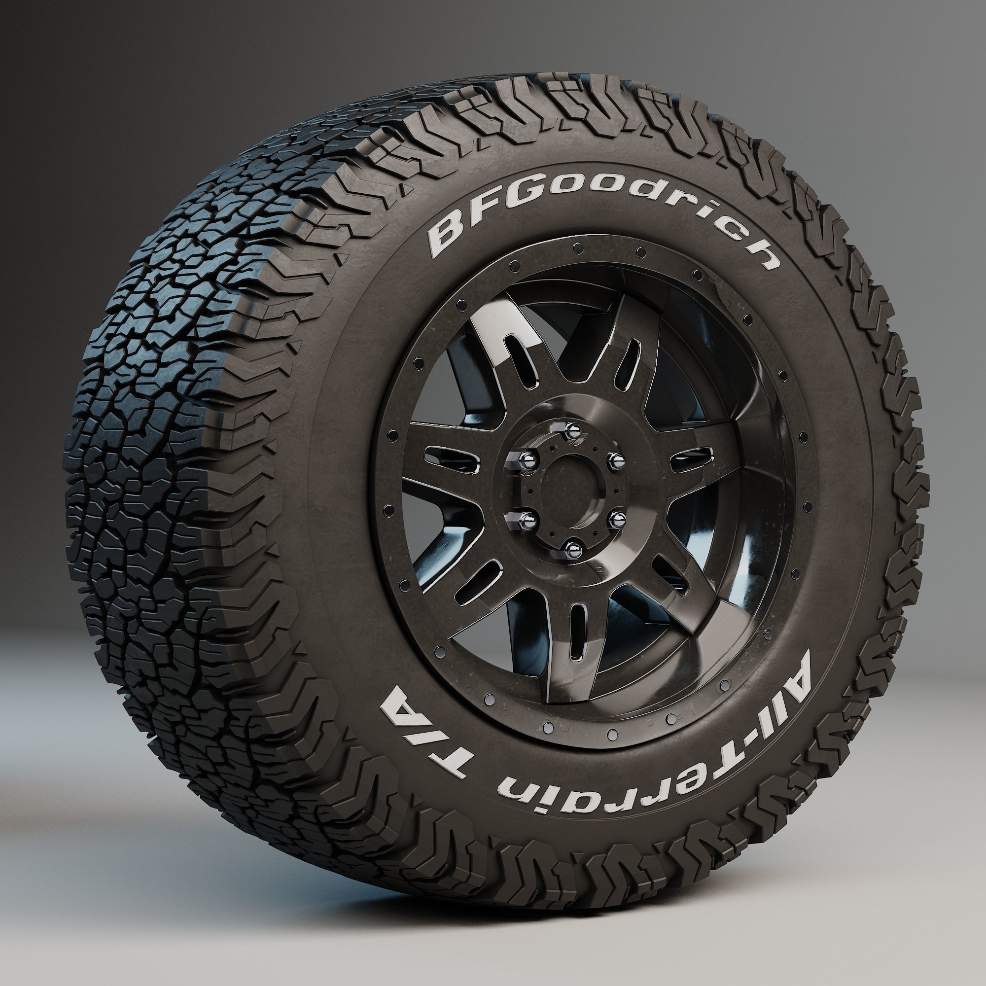 Off Road Tire with Dirt Textures 3D model | CGTrader