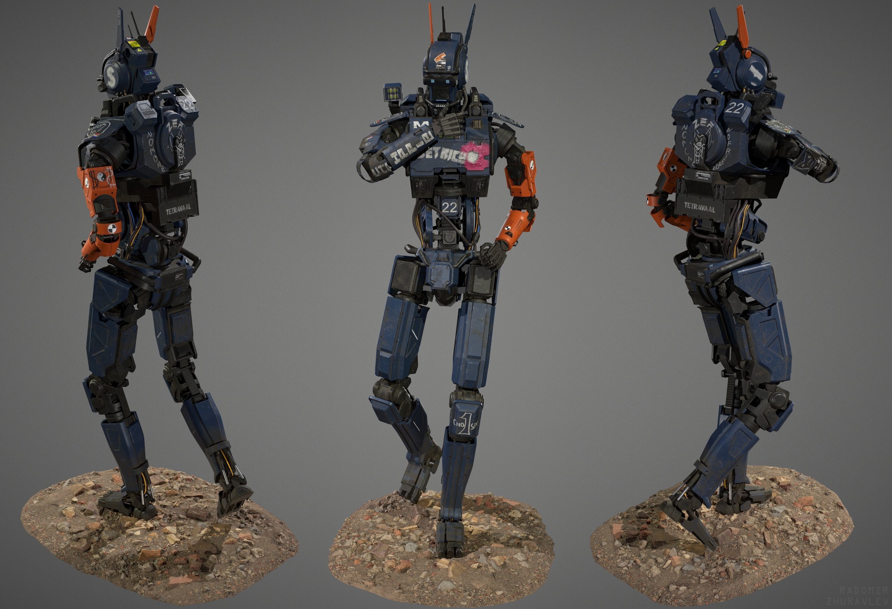 3D model Robot Chappie VR / AR / low-poly | CGTrader