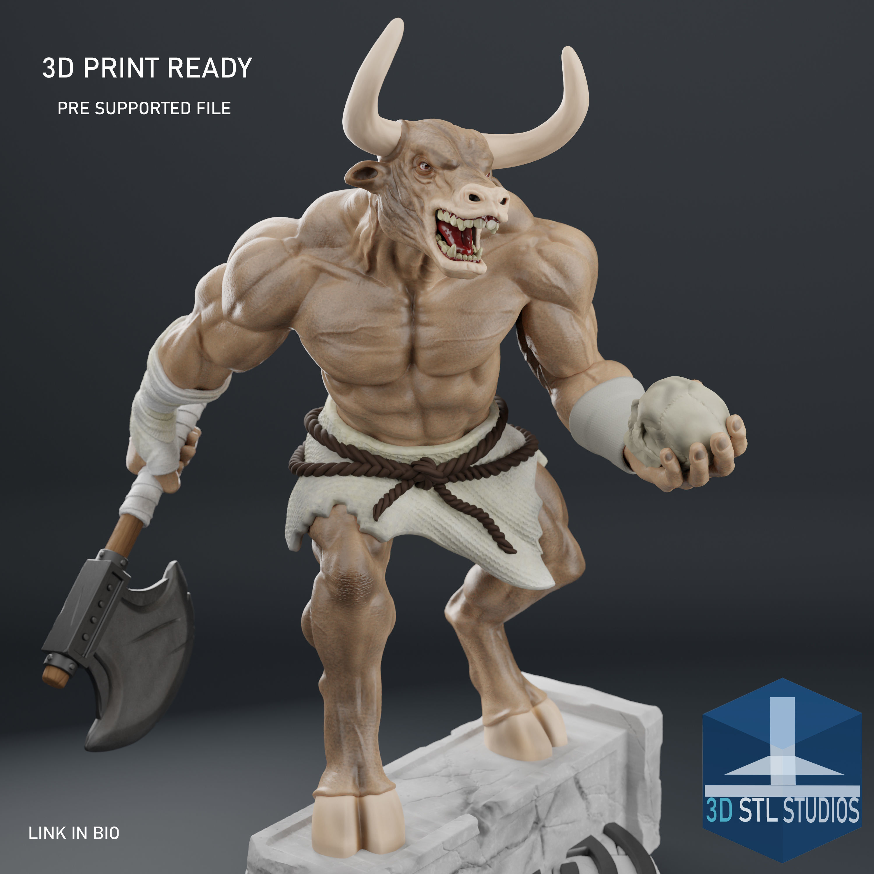 MINOTAUR - MINIATURE 3D print model 3D model 3D printable | CGTrader