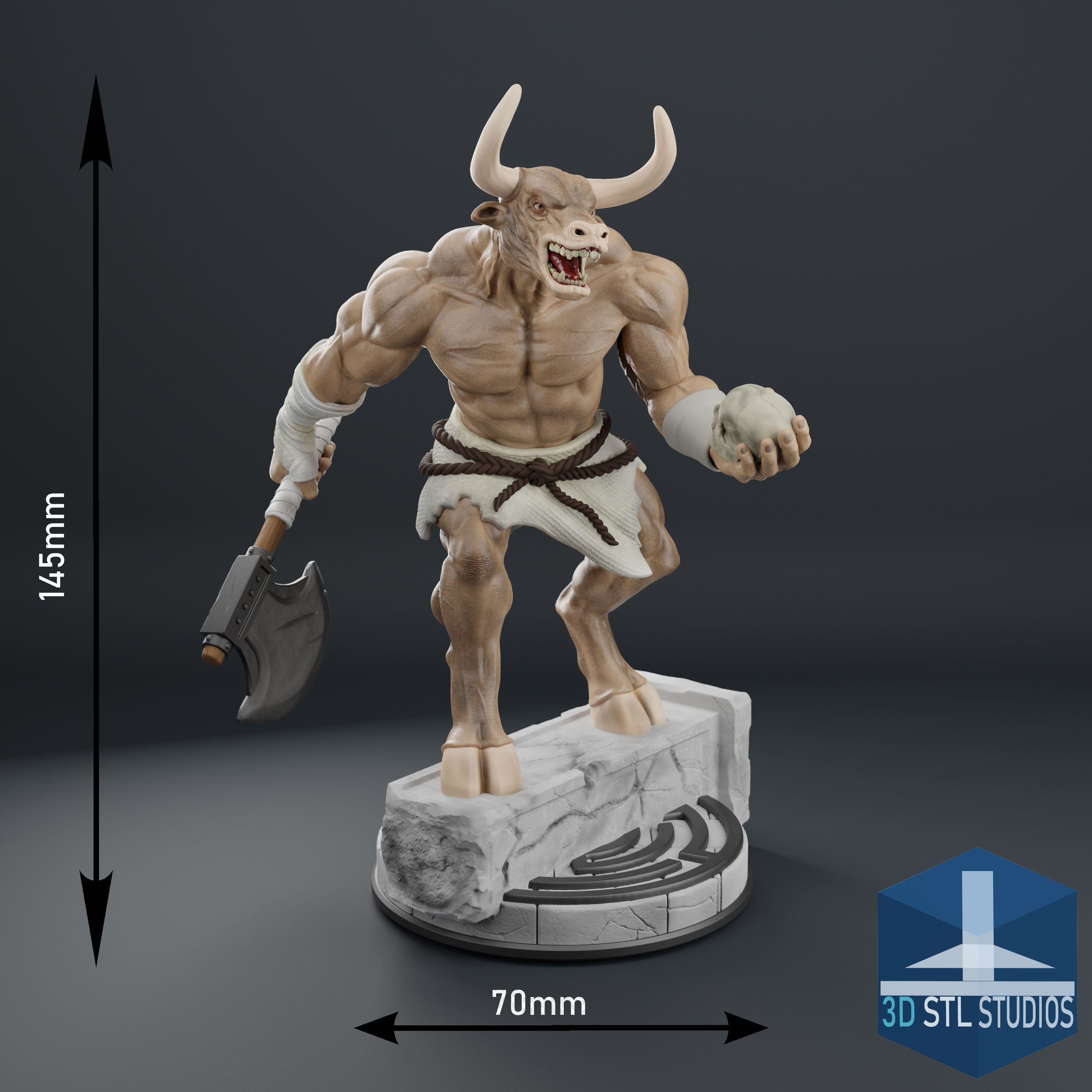 MINOTAUR - MINIATURE 3D print model 3D model 3D printable | CGTrader