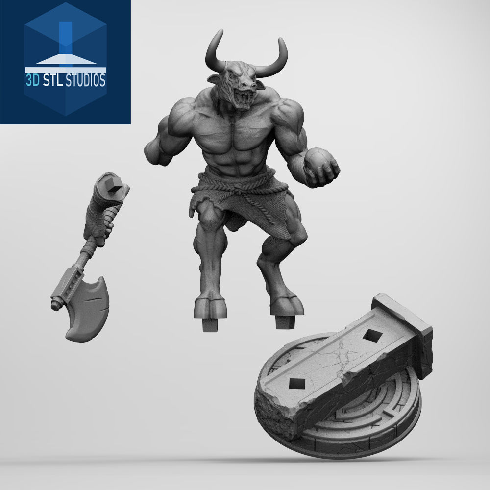 MINOTAUR - MINIATURE 3D print model 3D model 3D printable | CGTrader
