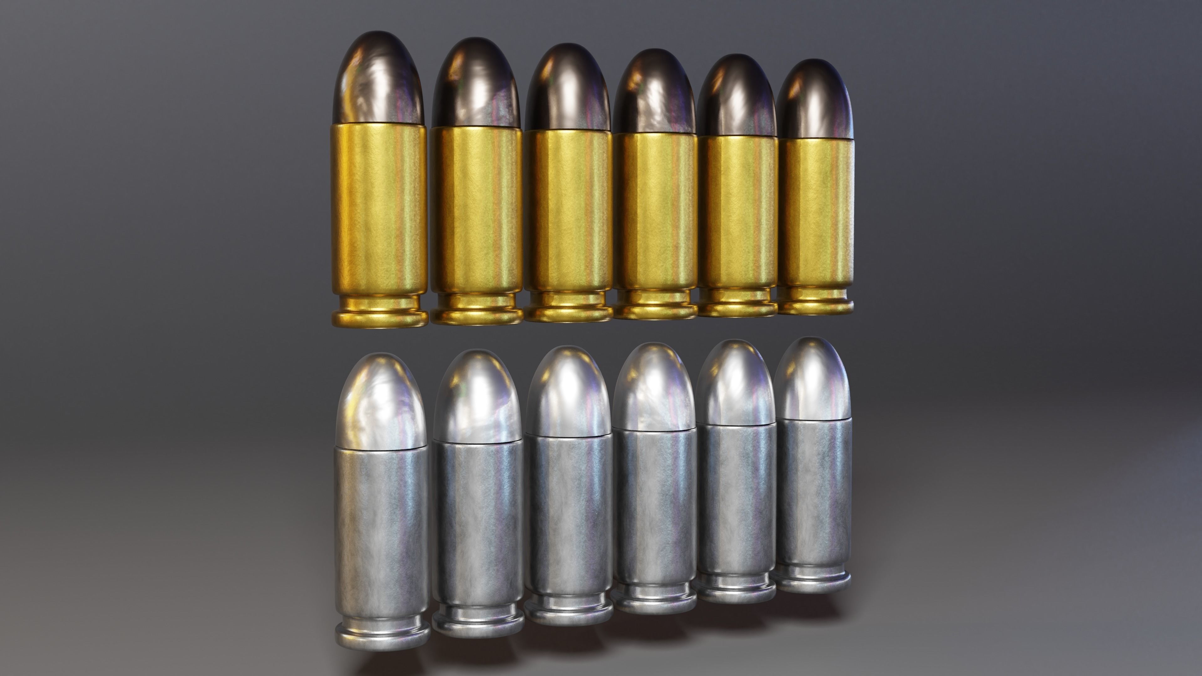 Pistol Bullets 9mm 3D model | CGTrader