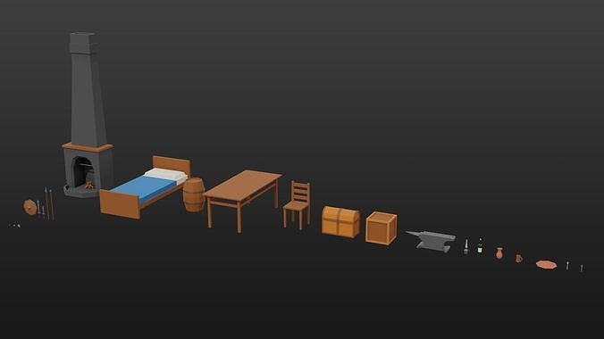 3D model Props Assets Low Poly VR / AR / low-poly | CGTrader