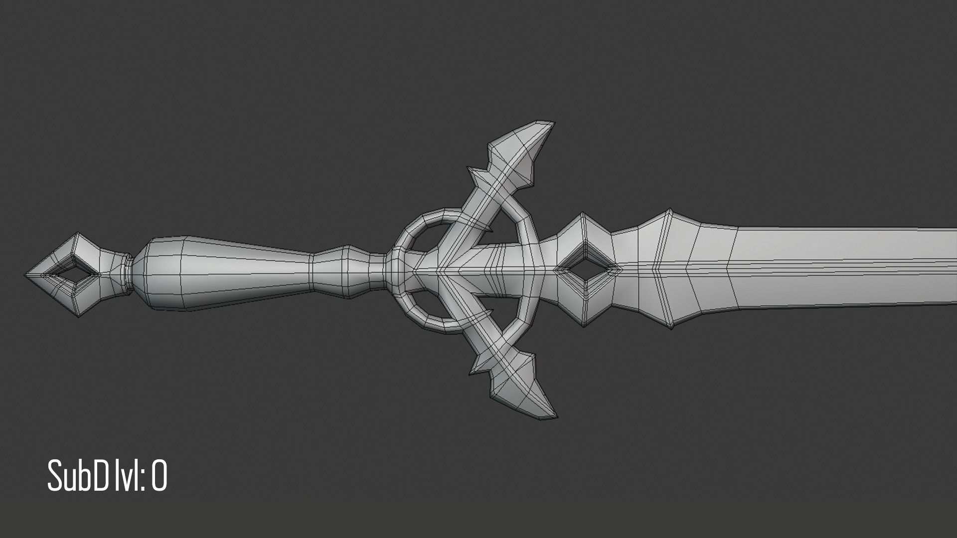 3D model Fantasy Blue Lightning Sword VR / AR / low-poly | CGTrader