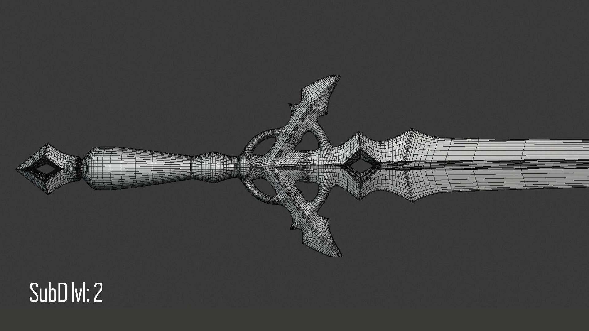 3D model Fantasy Blue Lightning Sword VR / AR / low-poly | CGTrader