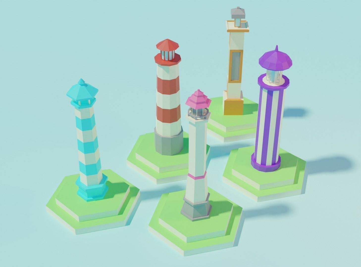 3D model Simple lighthouses VR / AR / low-poly | CGTrader