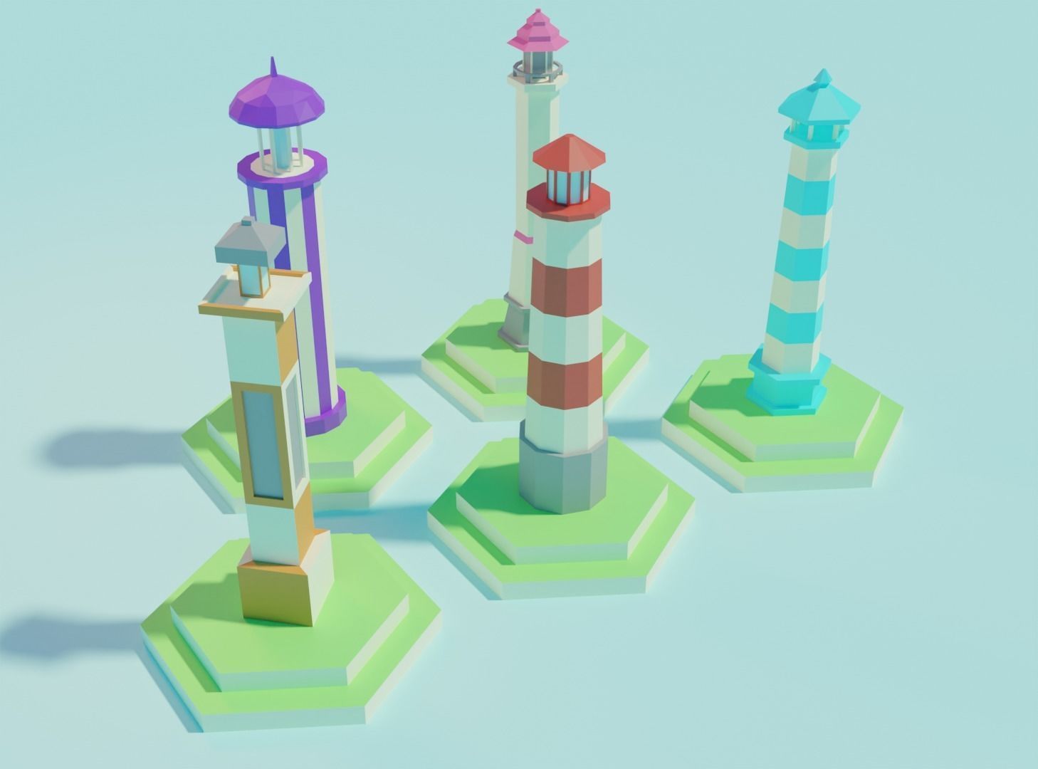 3D model Simple lighthouses VR / AR / low-poly | CGTrader