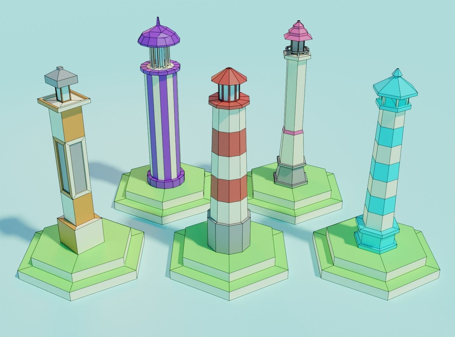 3D model Simple lighthouses VR / AR / low-poly | CGTrader