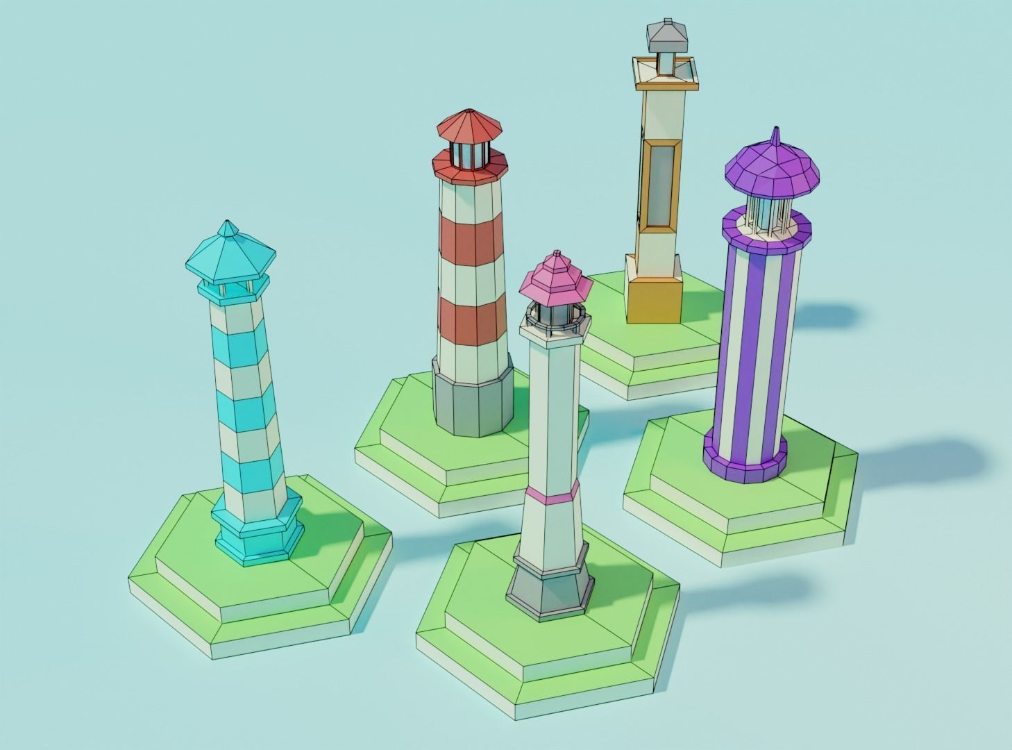 3D model Simple lighthouses VR / AR / low-poly | CGTrader