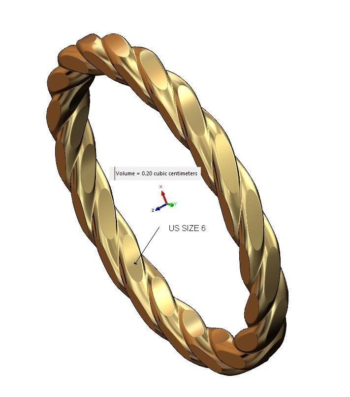 Faceted cable band 3D model 3D printable | CGTrader