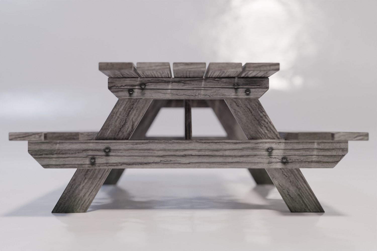 3D model Picnic Bench - Low Poly Outdoor Table VR / AR / low-poly ...