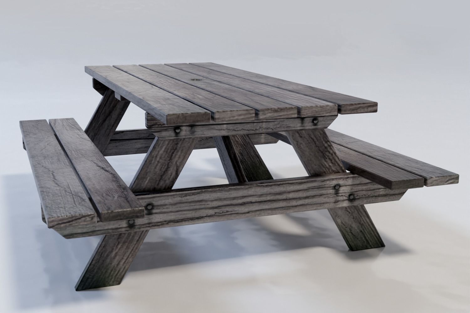 3D model Picnic Bench - Low Poly Outdoor Table VR / AR / low-poly ...