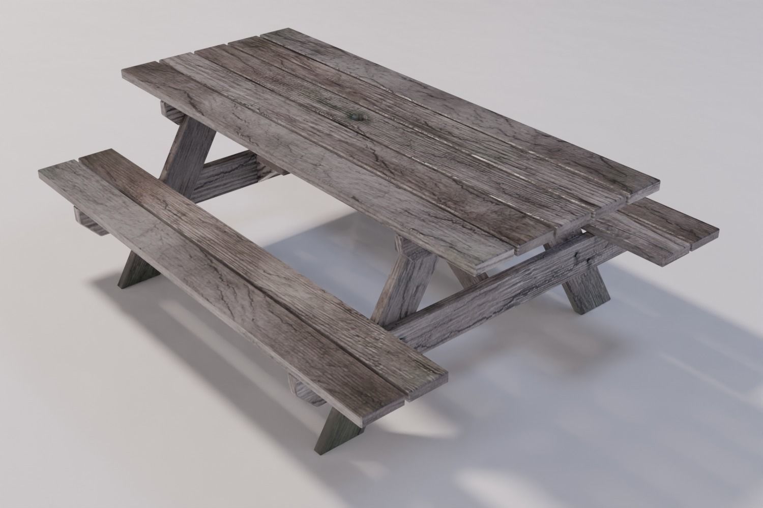 3D model Picnic Bench - Low Poly Outdoor Table VR / AR / low-poly ...