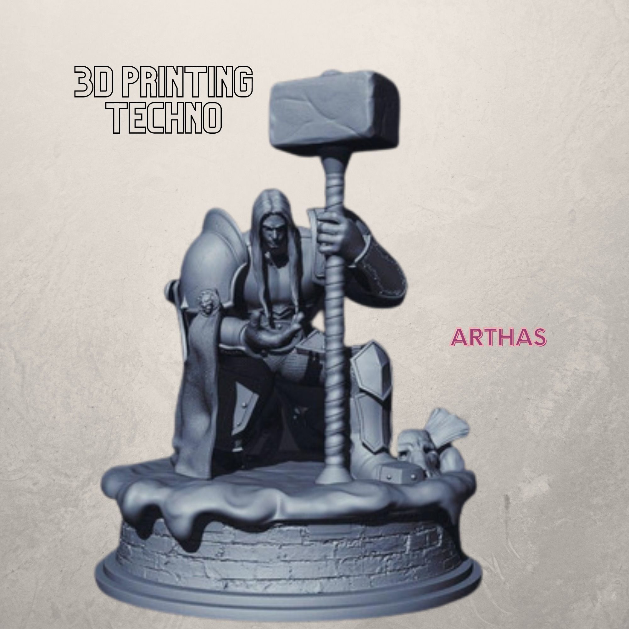 Arthas STL Files - High quality 3D print model Digital STL file 3D ...