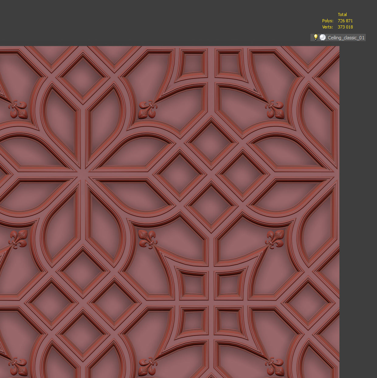 Classic Seamless Ceiling 3D model | CGTrader