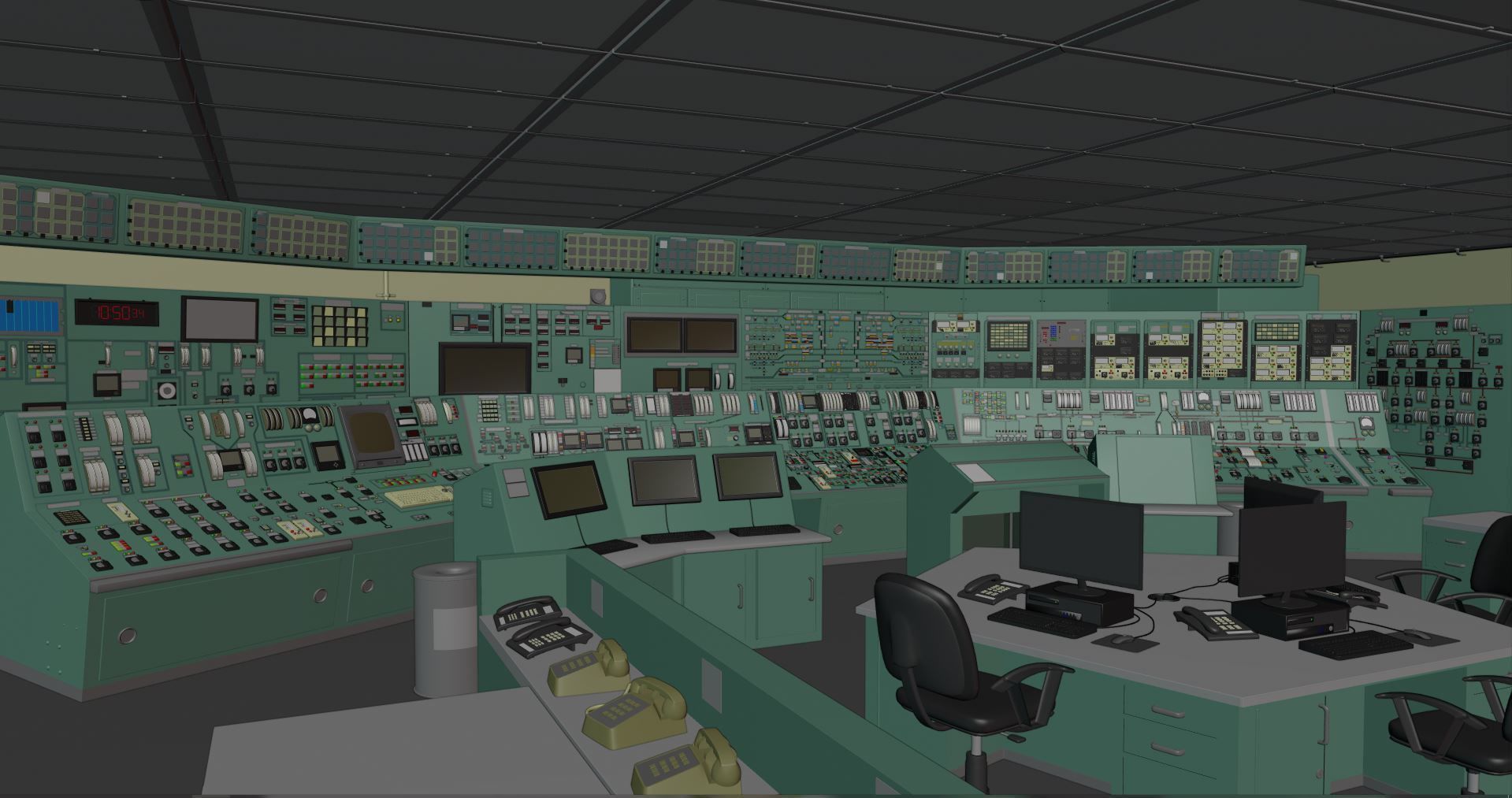 Nuclear Power Plant Control Room 3D model | CGTrader
