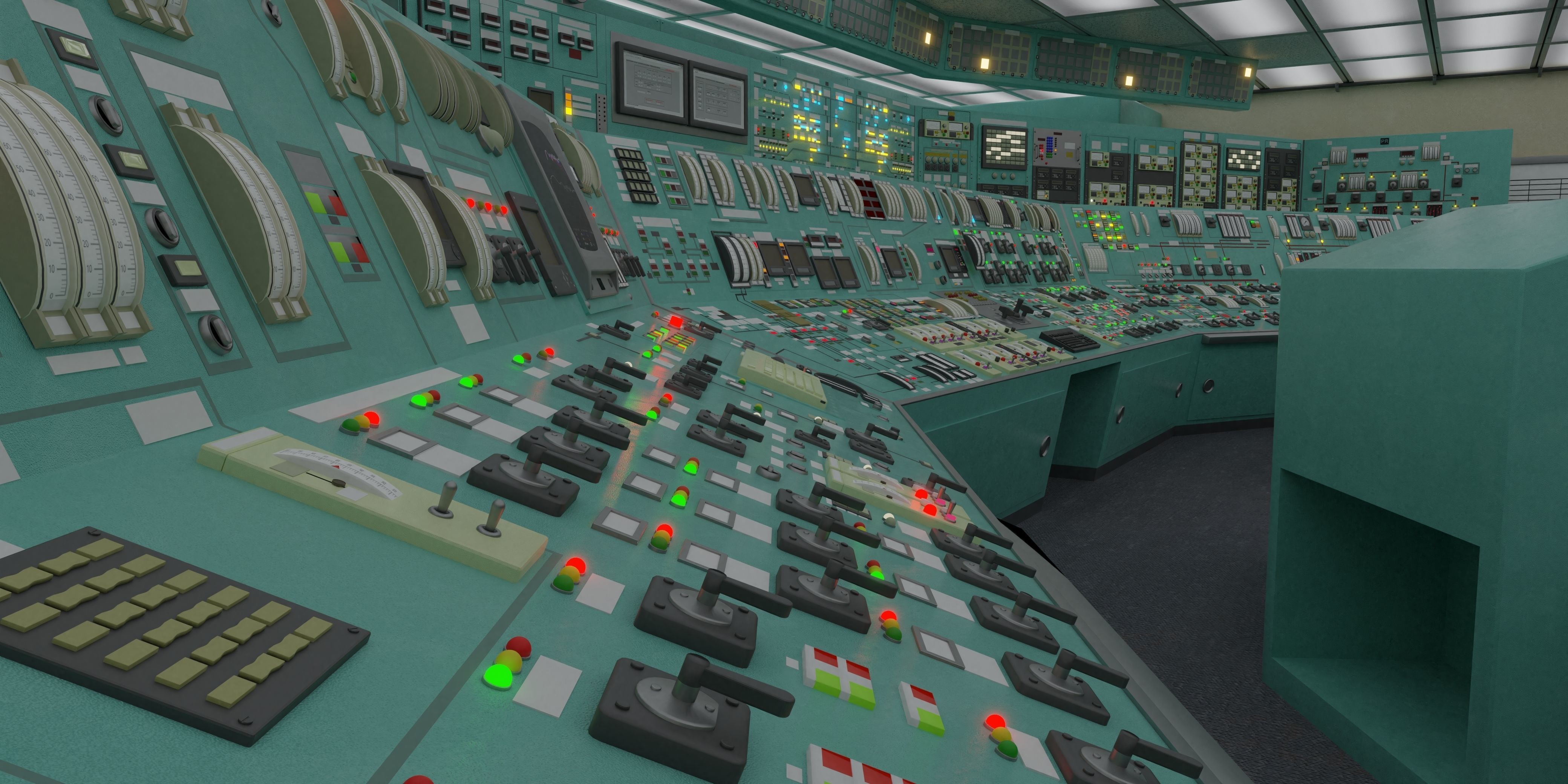 Nuclear Power Plant Control Room 3D model | CGTrader