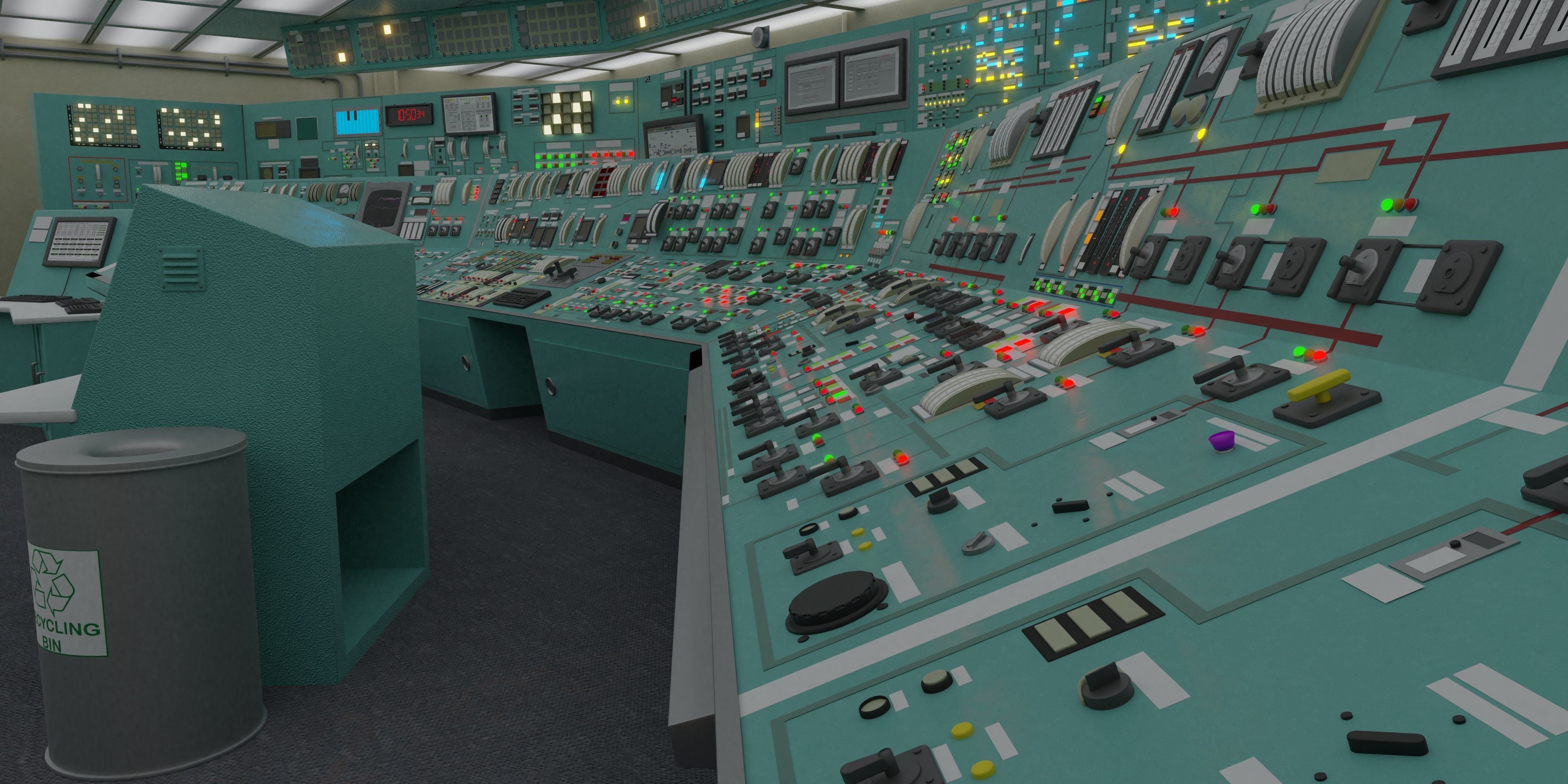 Nuclear Power Plant Control Room 3D model | CGTrader