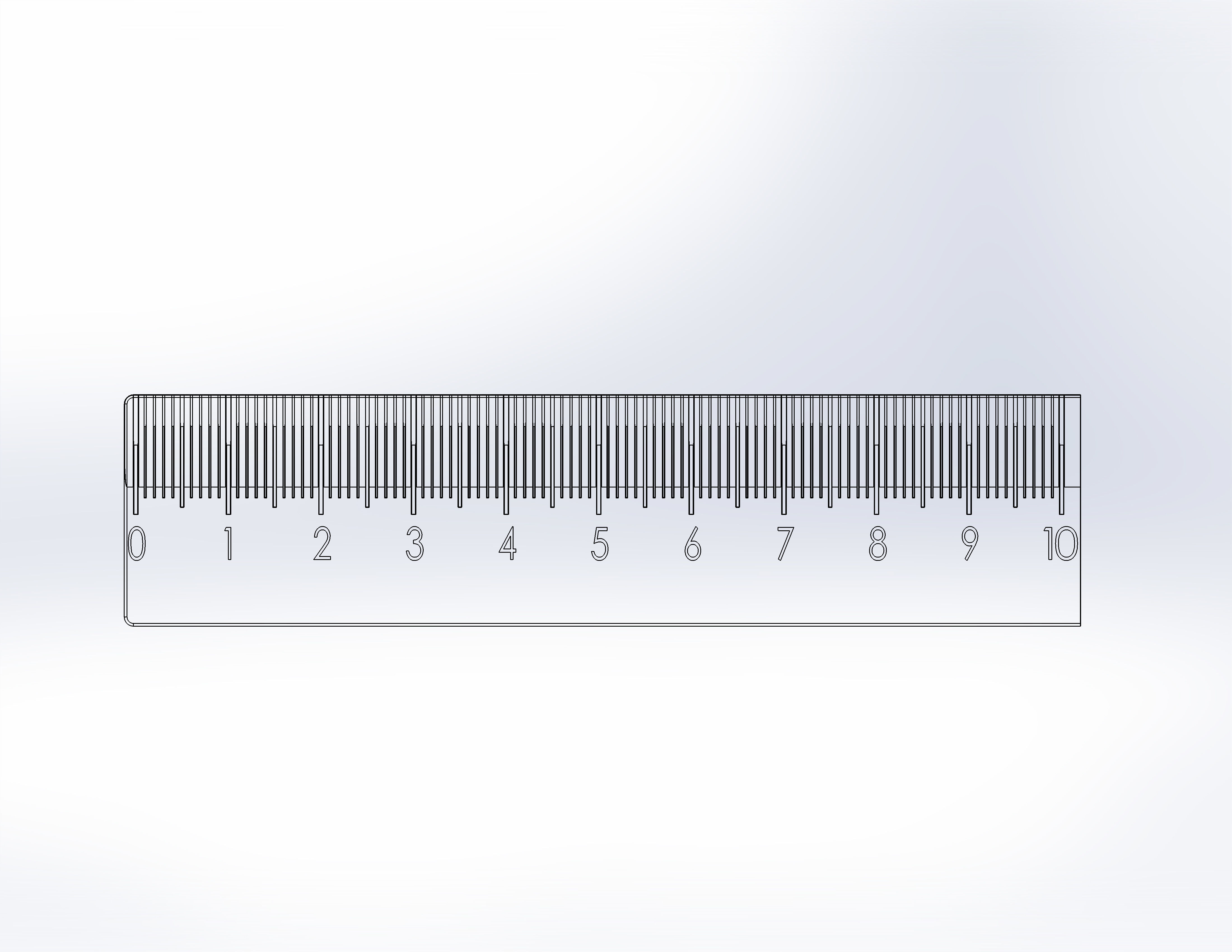 Ruler10 cm 3D model 3D printable | CGTrader