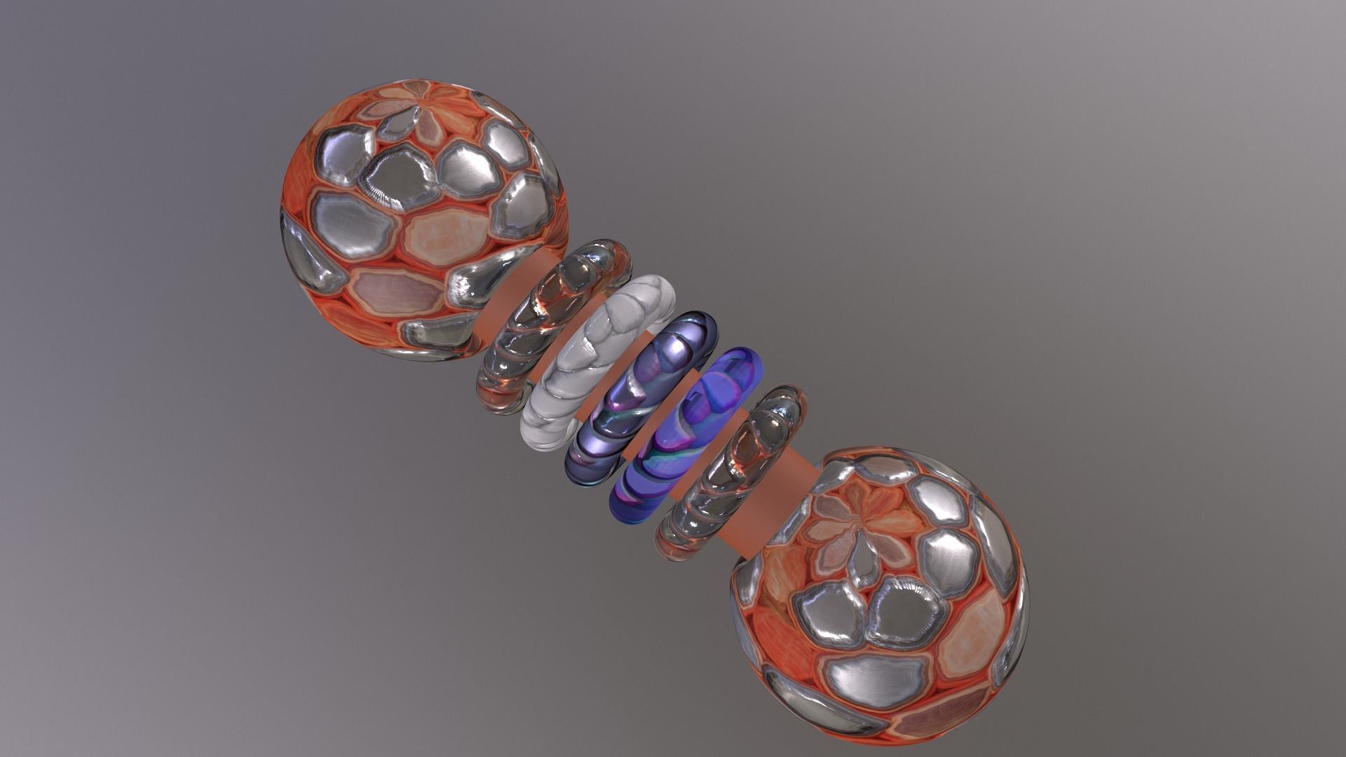 twoball orange and glass ring free Texture | CGTrader
