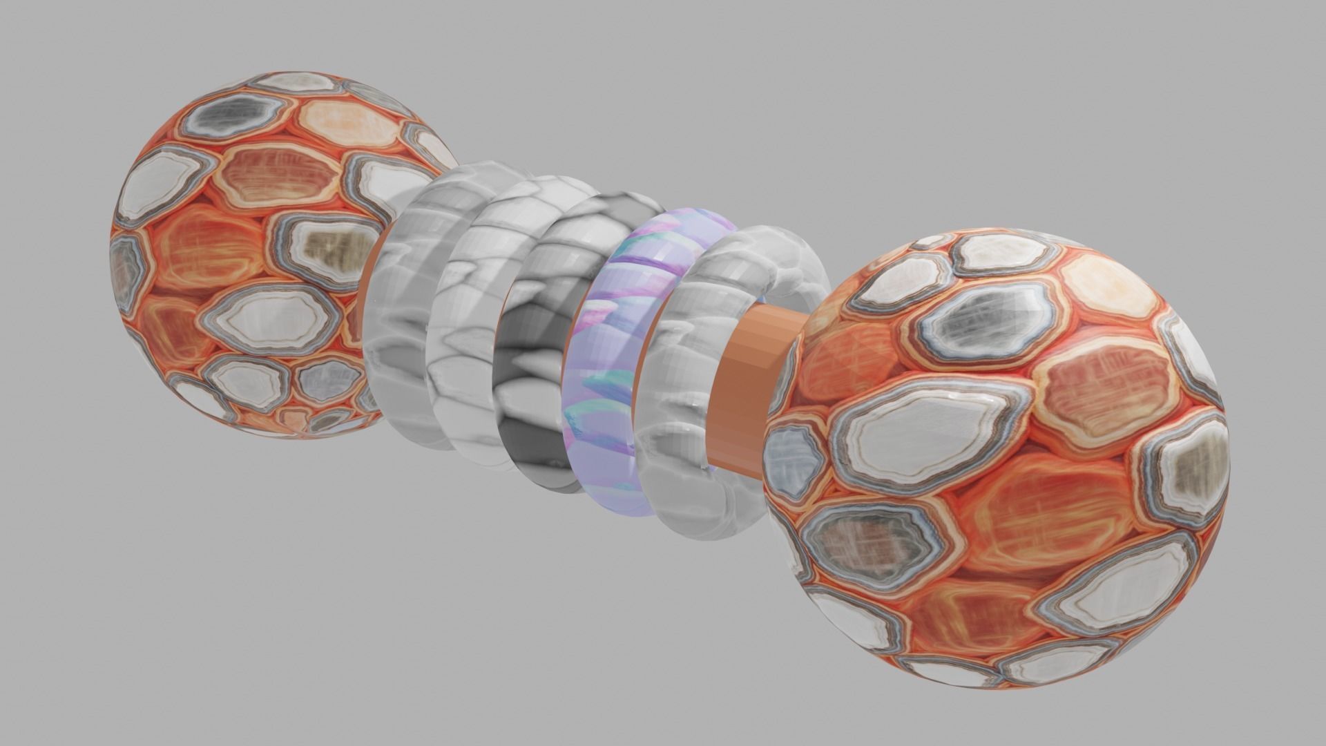 twoball orange and glass ring free Texture | CGTrader