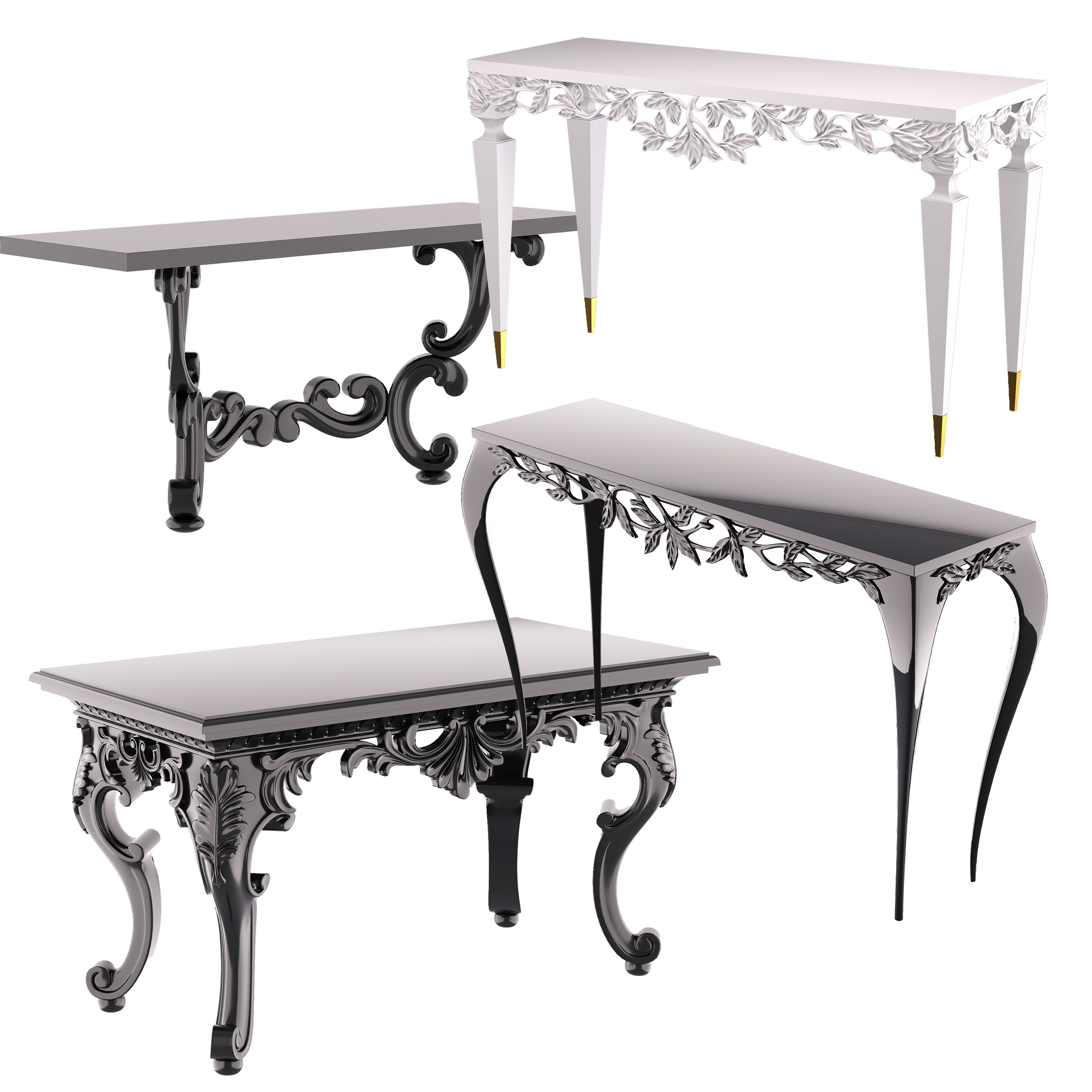 christopher guy console table set 3D model | CGTrader