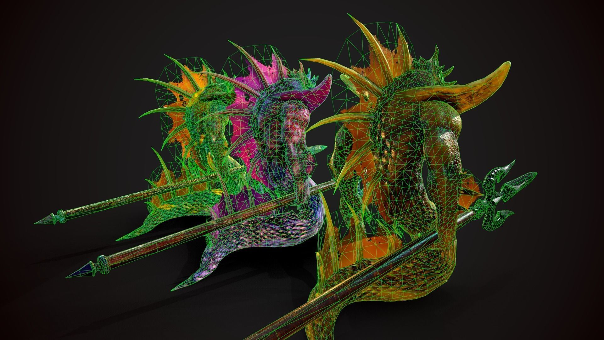 3D model Naga male warrior UE4 and Unity VR / AR / low-poly | CGTrader