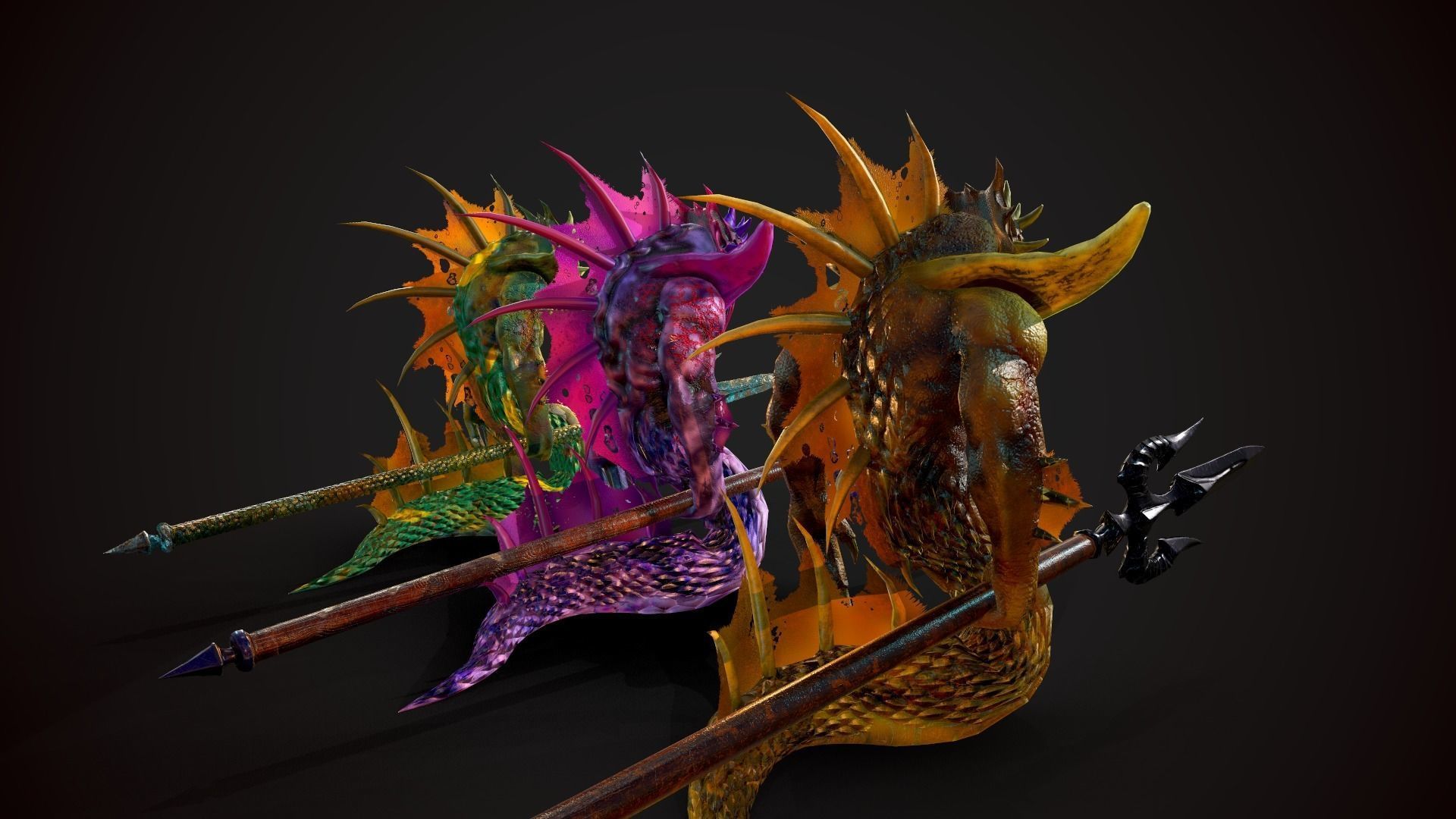 3D model Naga male warrior UE4 and Unity VR / AR / low-poly | CGTrader