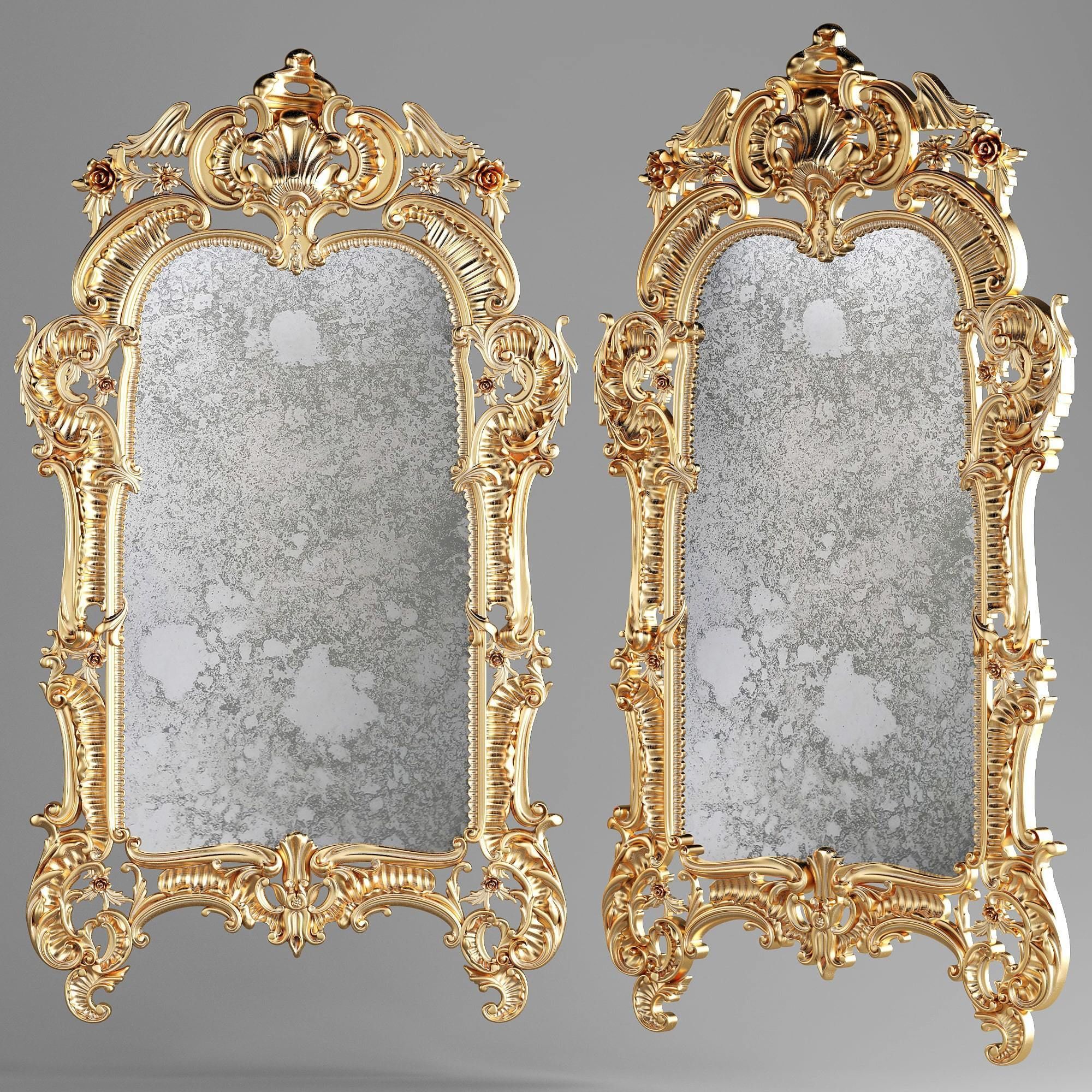 classical big mirror set 3D model | CGTrader