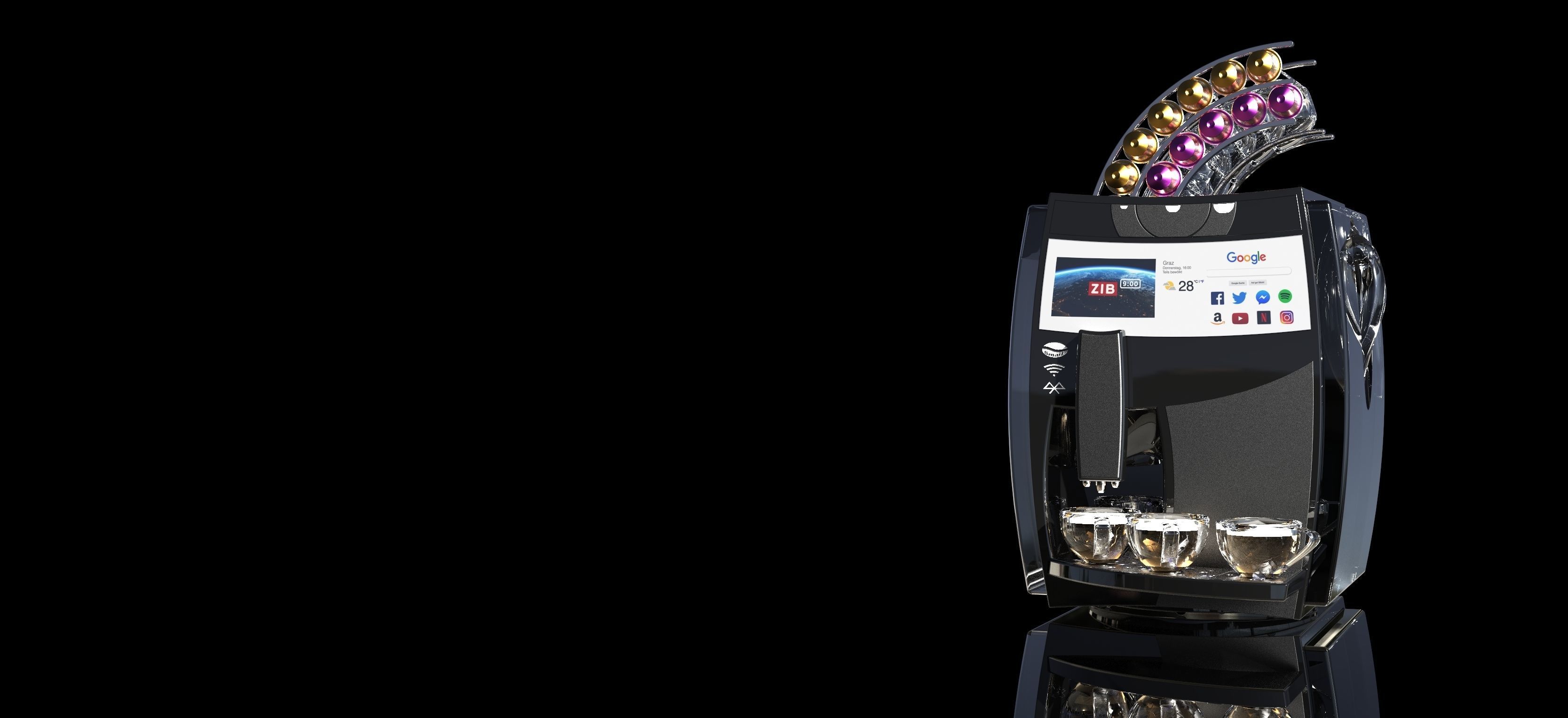 Fully automated smart coffee machine 3D model | CGTrader