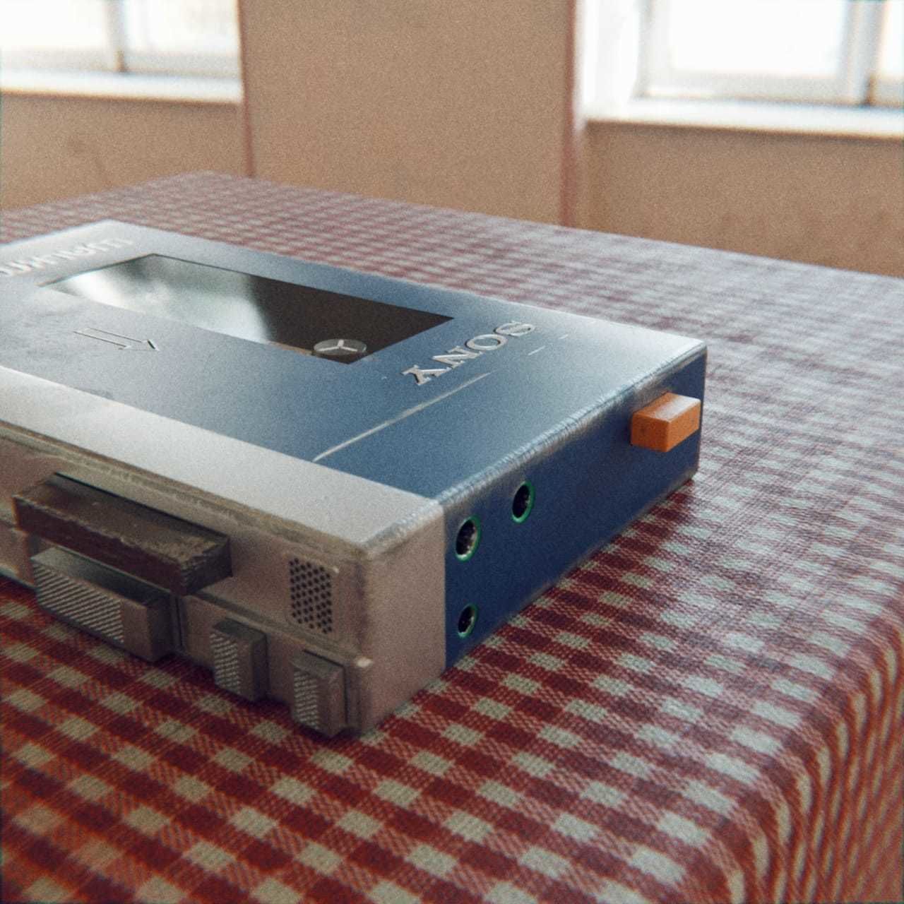 3D model sony walkman blue retro low poly VR / AR / low-poly | CGTrader