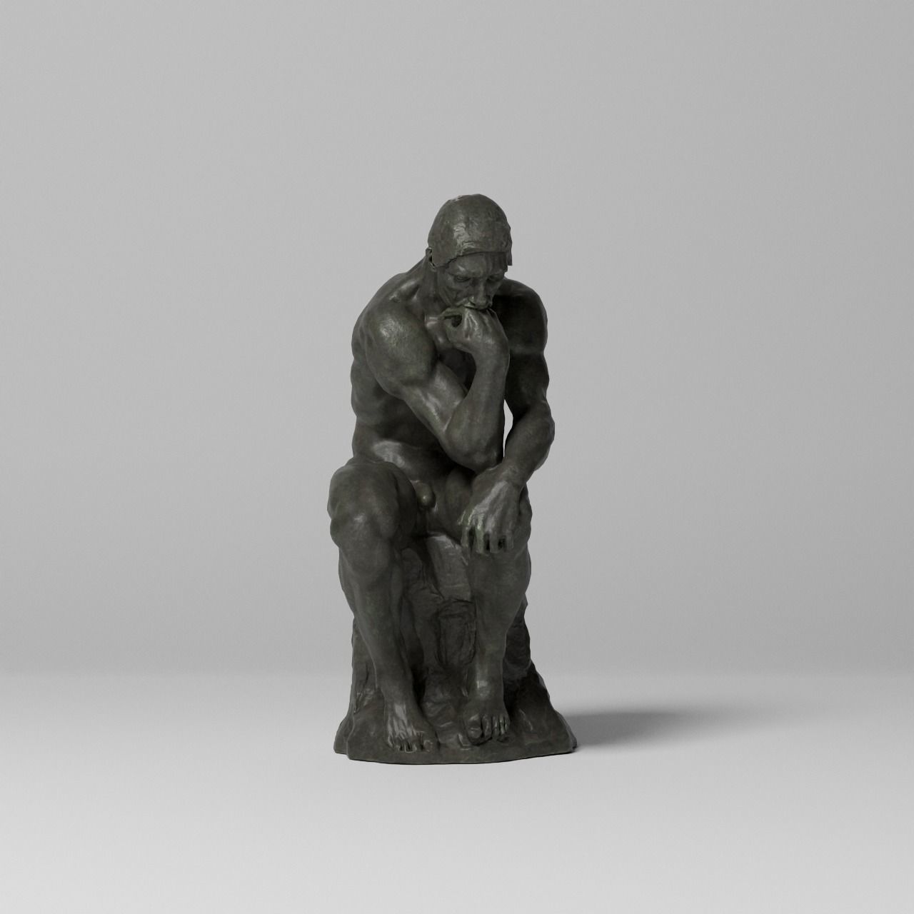3D model The Thinker Sculpture VR AR Mobile-ready Game-ready VR / AR ...