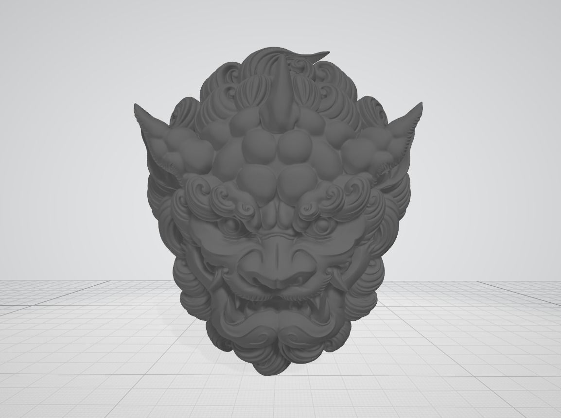 foo dog head 3D model 3D printable | CGTrader