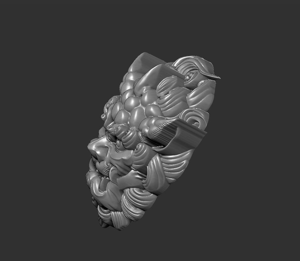 foo dog head 3D model 3D printable | CGTrader
