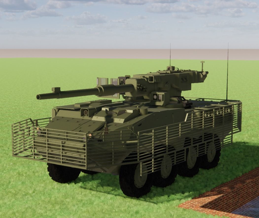 M1128 Moving Gun System 3D model | CGTrader